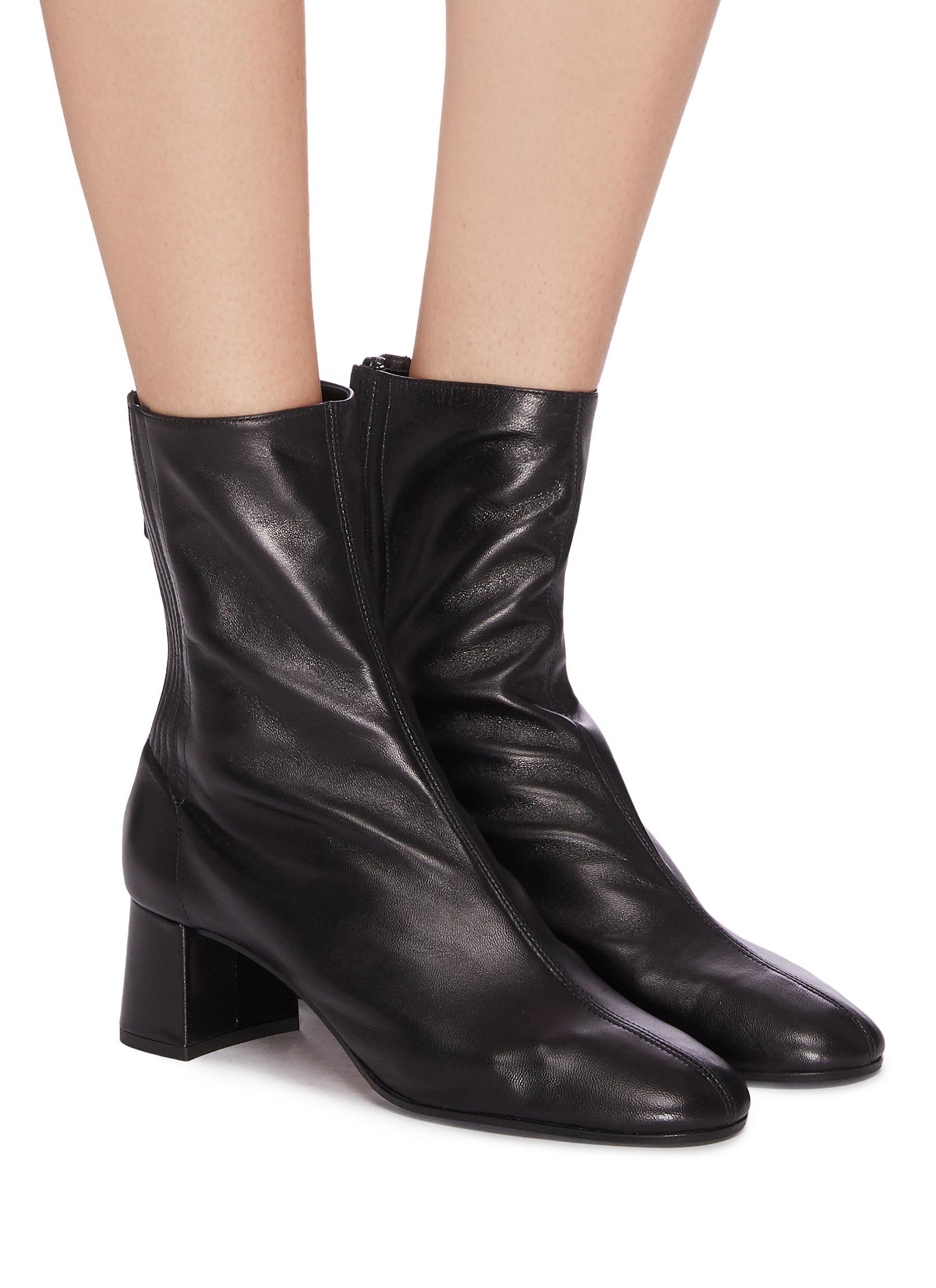Aquazzura 'saint Honore' Panelled Leather Block Heel Ankle Boots in ...