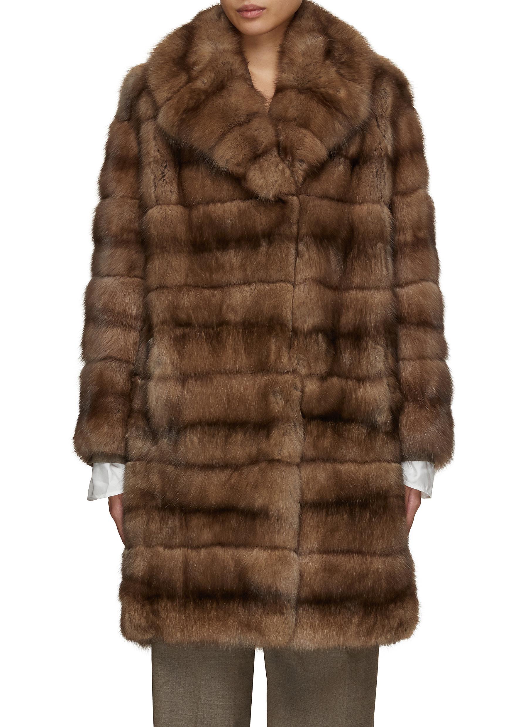 Women Furs Sable Faux Silk