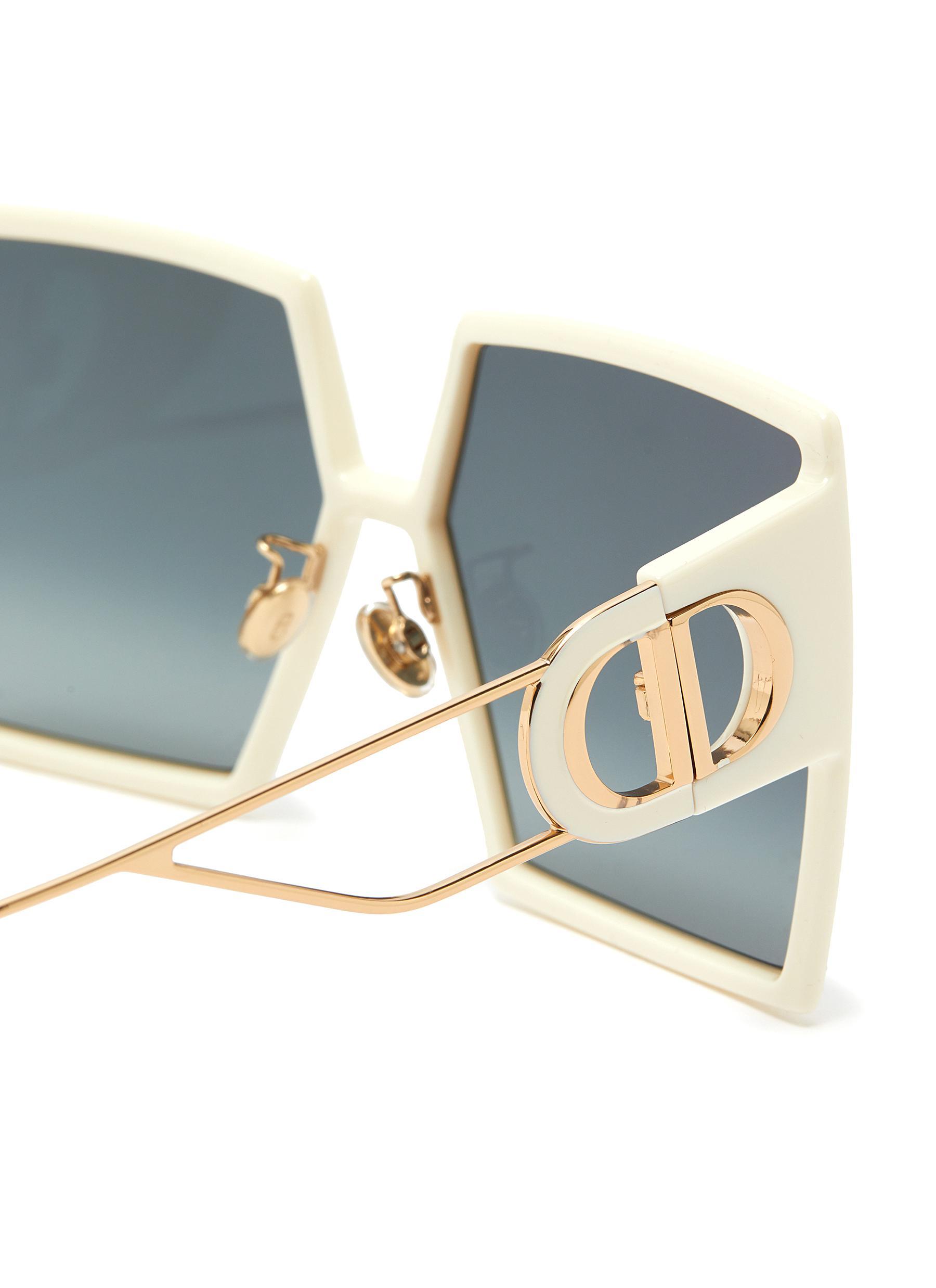 Dior 30montaigne Oversized Square Acetate Frame Sunglasses In White Lyst