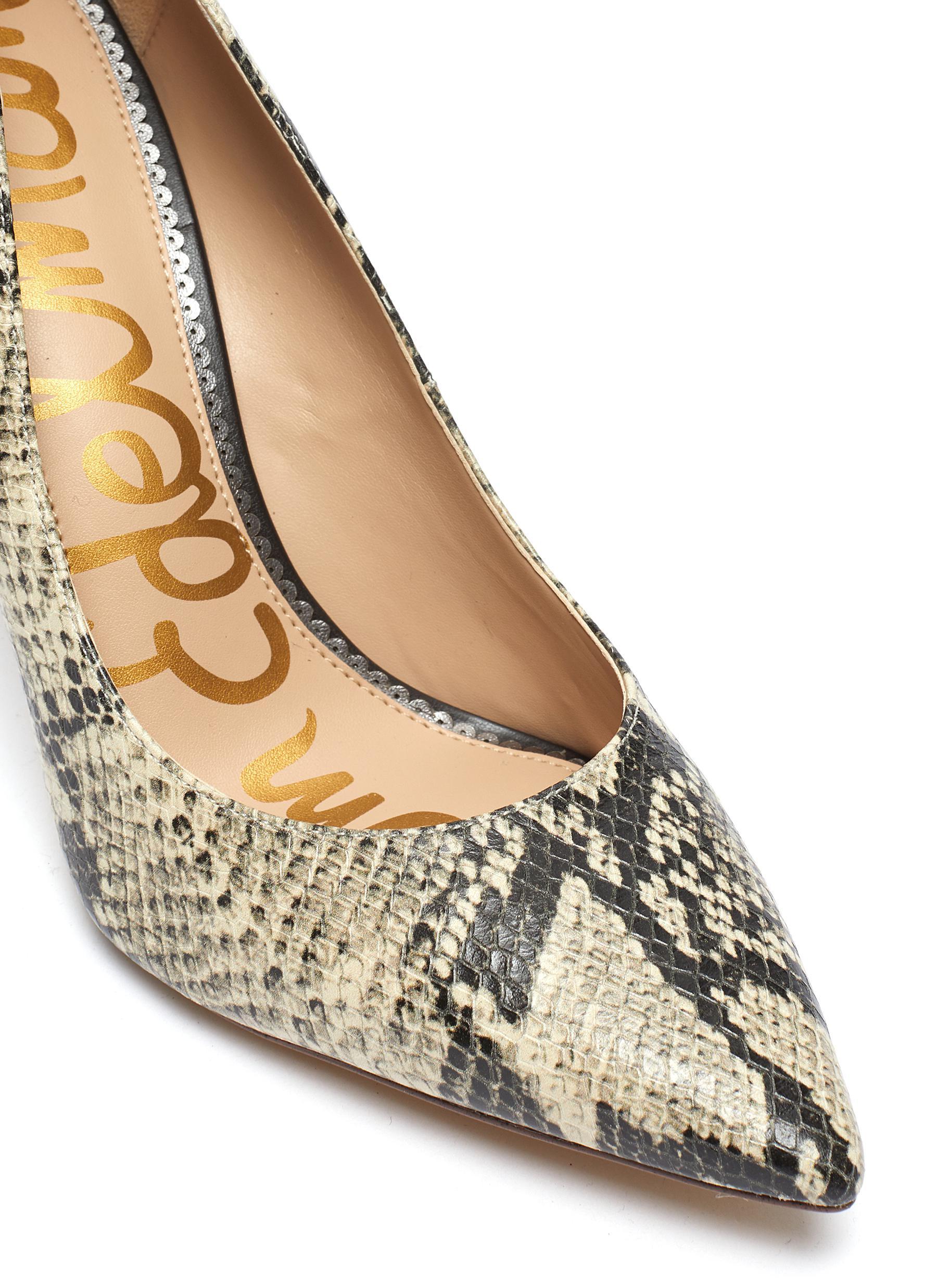 Sam Edelman 'hazel' Snake Embossed Leather Pumps in Black/Snake Print ...