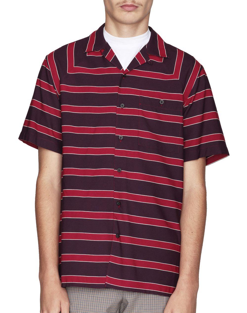 Lanvin Cotton Shirt Burgundy Viscose in Red for Men - Lyst