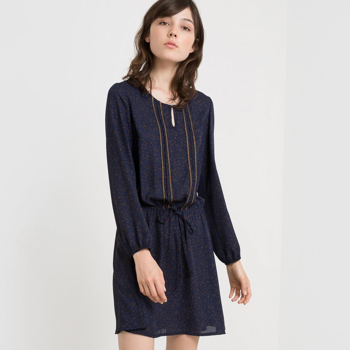 Lyst - La Redoute Mock Polka Dot Print Dress in Blue