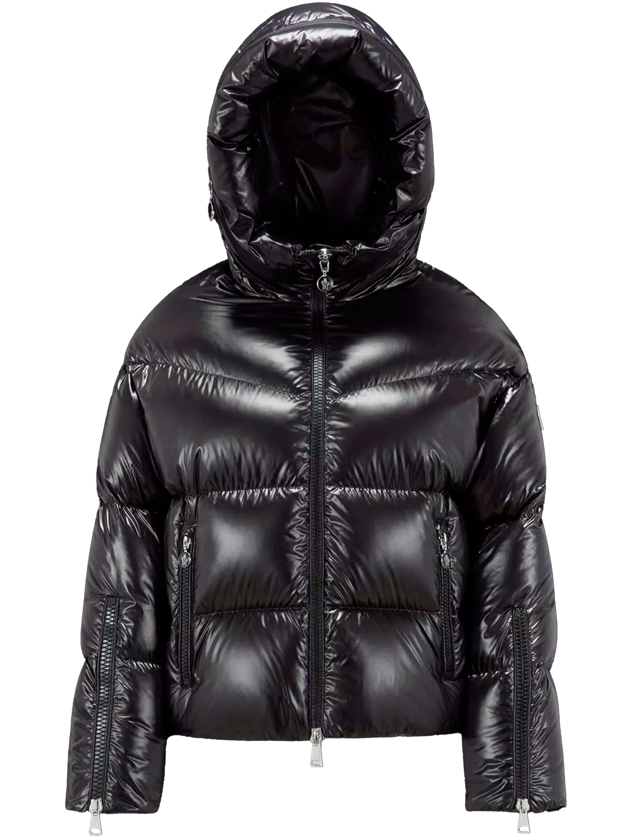 Moncler Huppe Short Down Jacket in Black | Lyst
