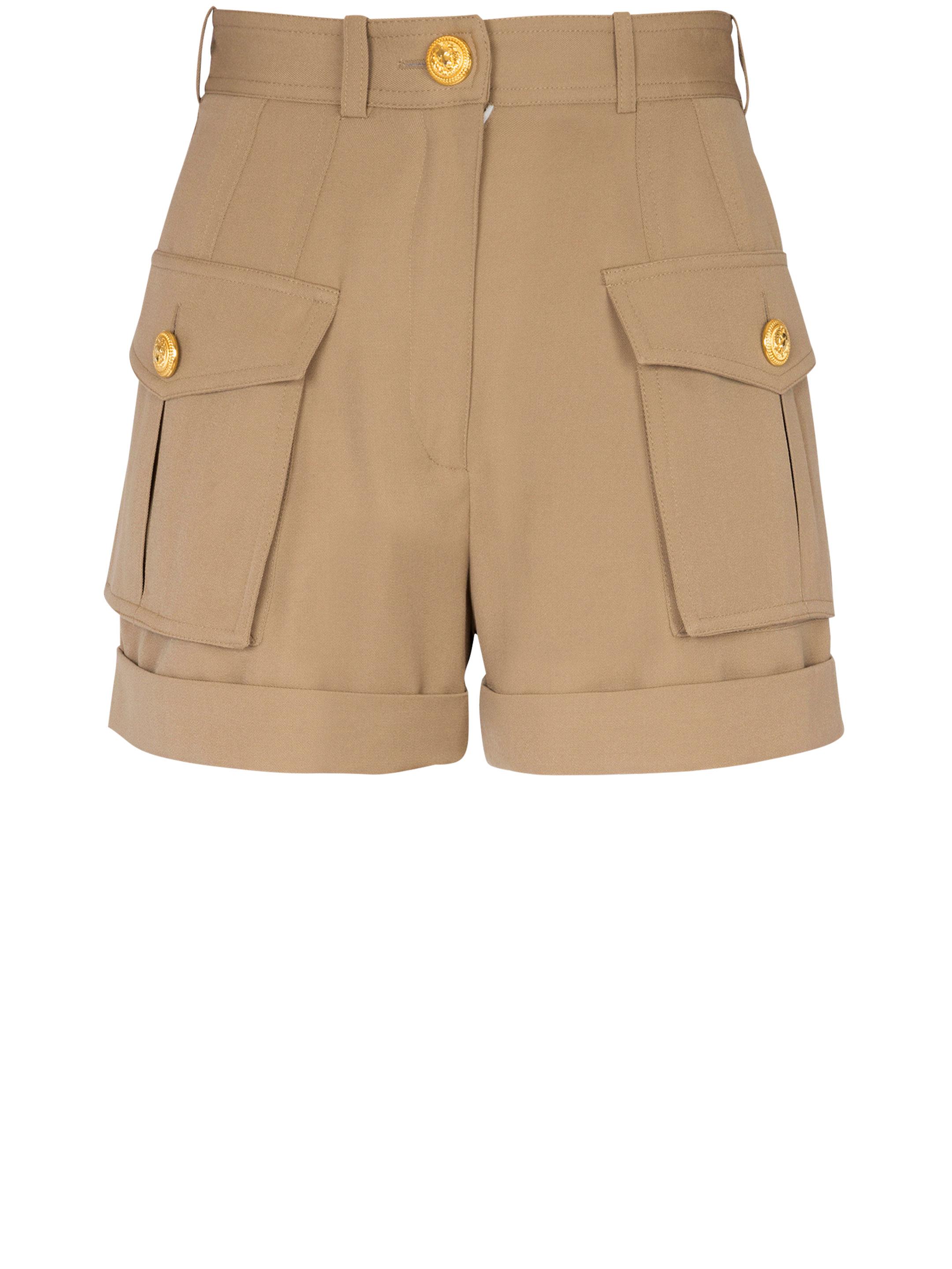 Khaki Cargo Shorts For Girls