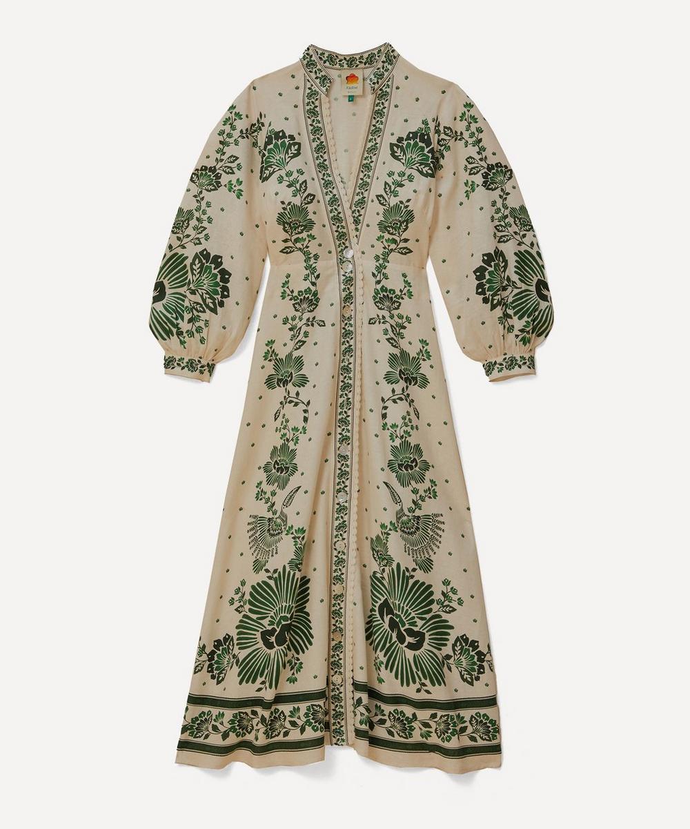 FARM Rio Women's Forest Soul Off-white Maxi Dress in Green | Lyst