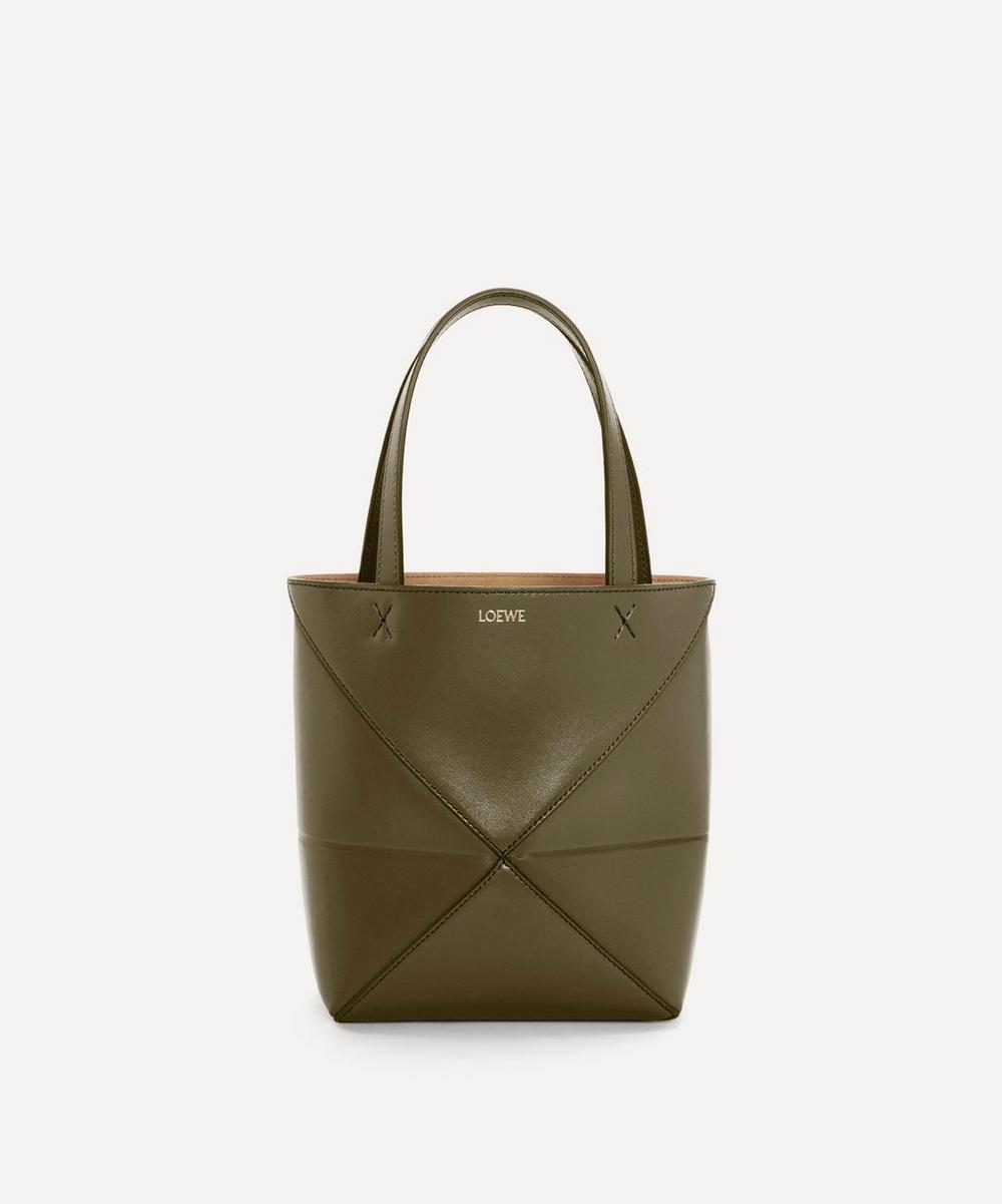 Loewe Puzzle Fold Mini Tote Bag in Green | Lyst
