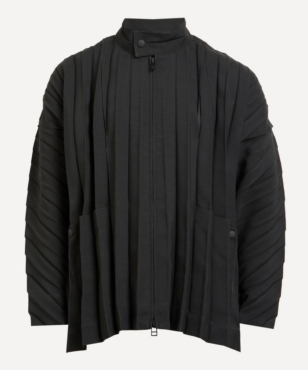 Homme Plissé Issey Miyake Mens Black Edge Jacket for Men | Lyst