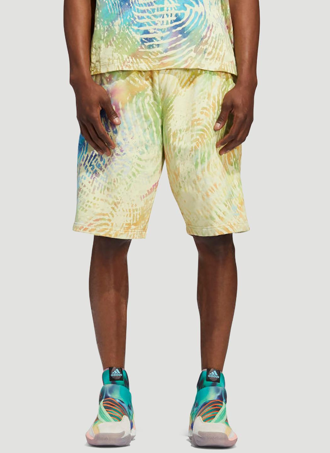 adidas Originals Cotton Tie-dye Shorts in Yellow for Men - Lyst