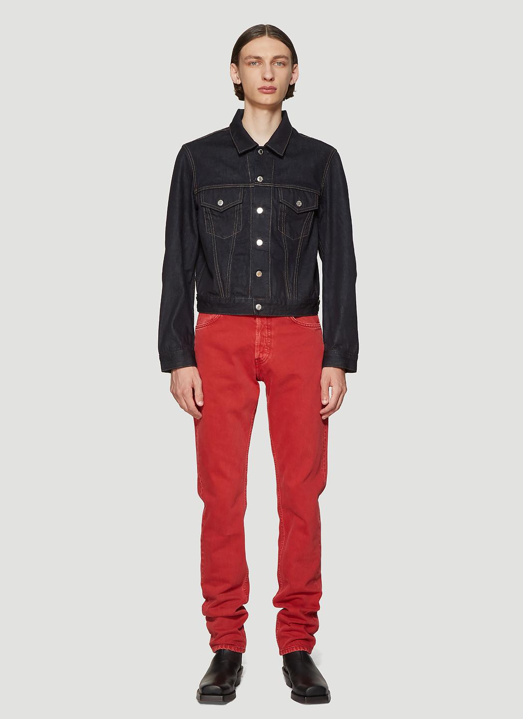 Helmut Lang Denim Straight Leg Jeans In Red for Men - Lyst