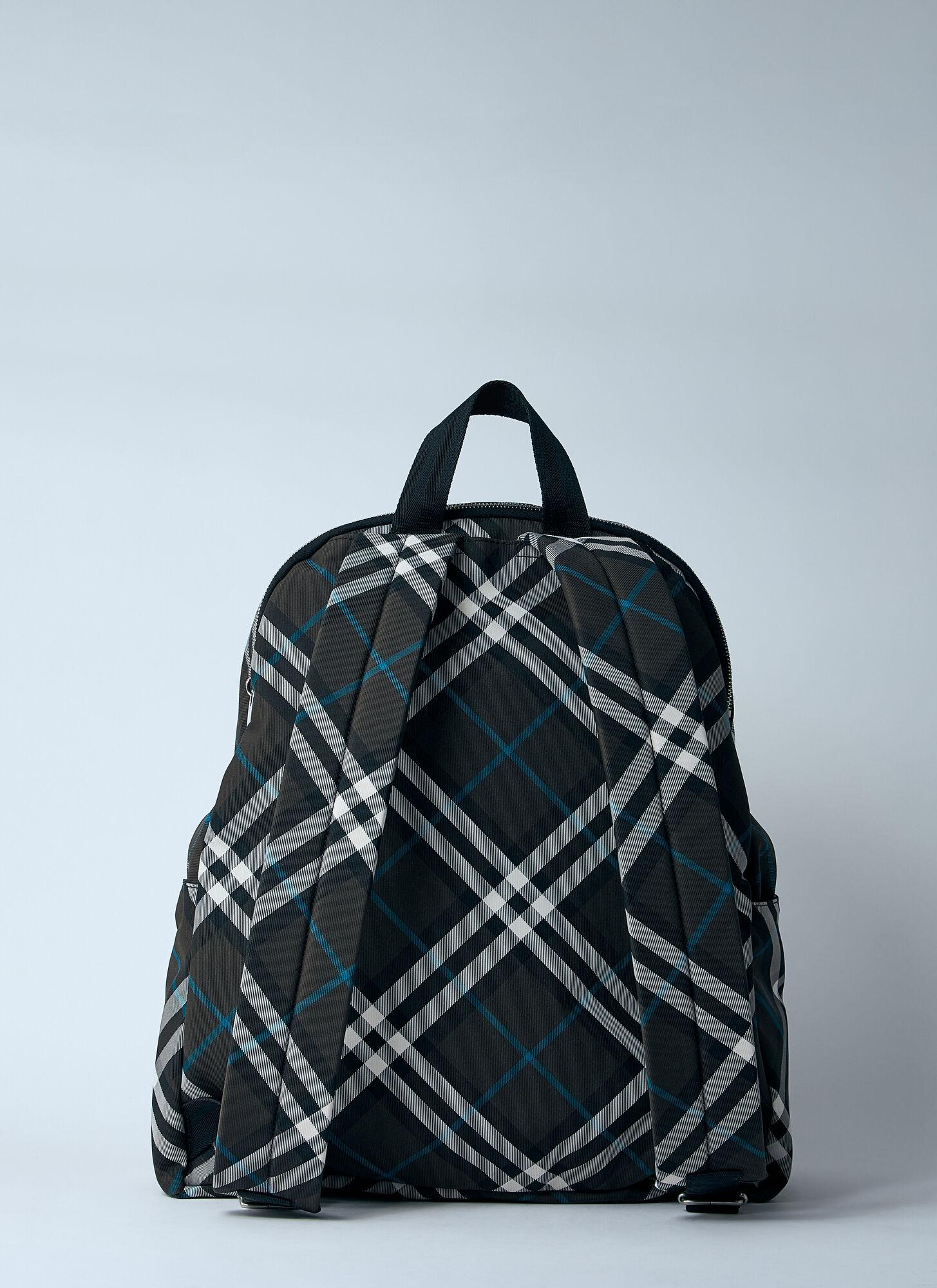 Lyst Burberry London Check Backpack In Blue For Men Burberry Shield