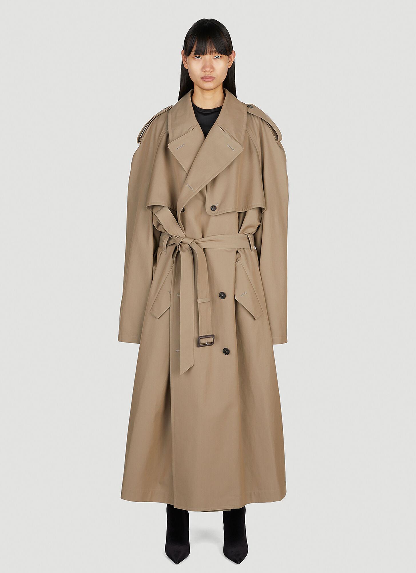 Balenciaga Oversized Trench Coat in Natural | Lyst Balenciaga Oversized Trench Coat in Natural | Lyst