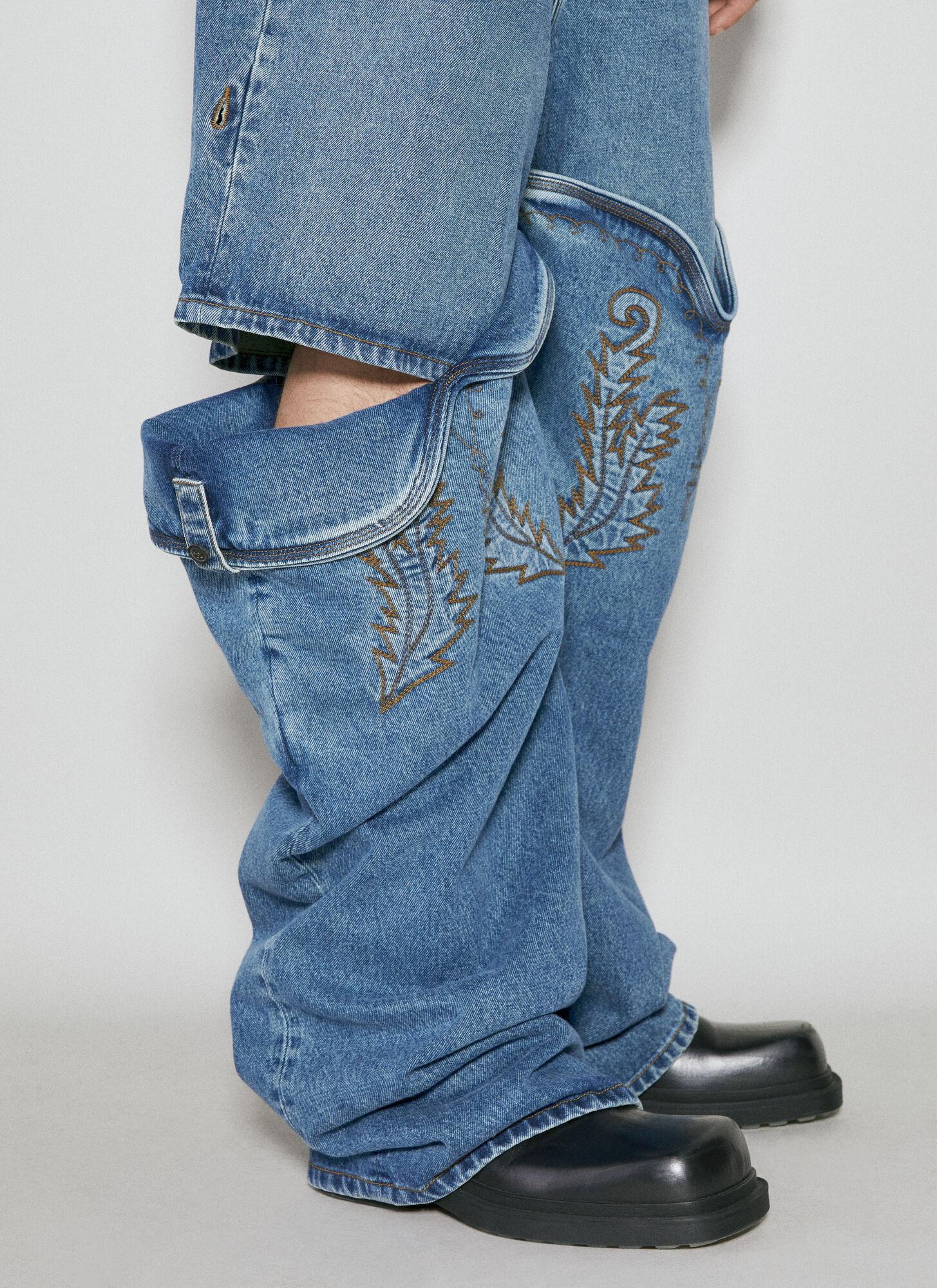 y/project size28 ネイビー 脆 cowboy cuff jeans y/project size28 ネイビー 脆 cowboy cuff jeans