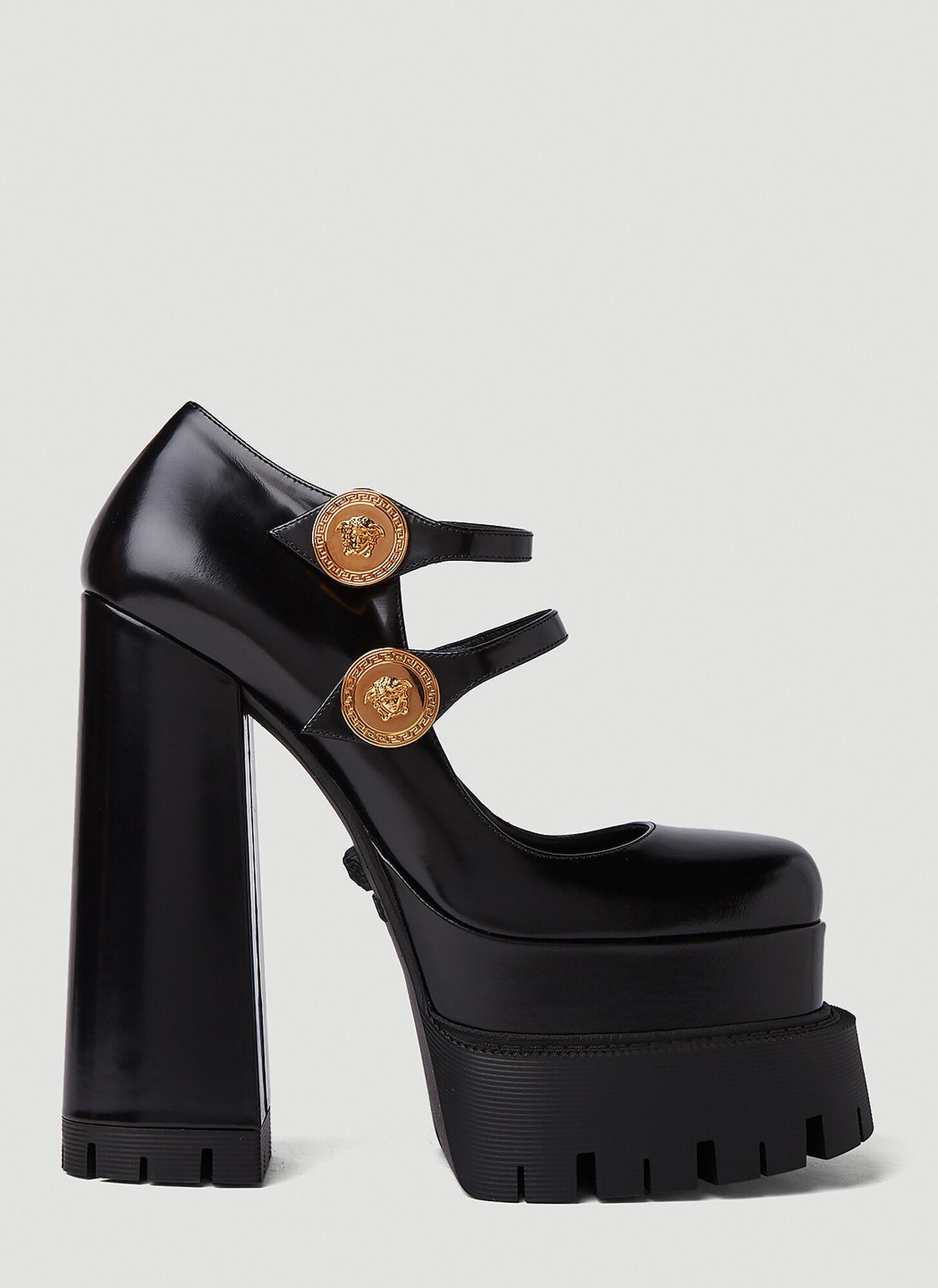 Versace Medusa Aevitas Platforms Pumps in Black | Lyst