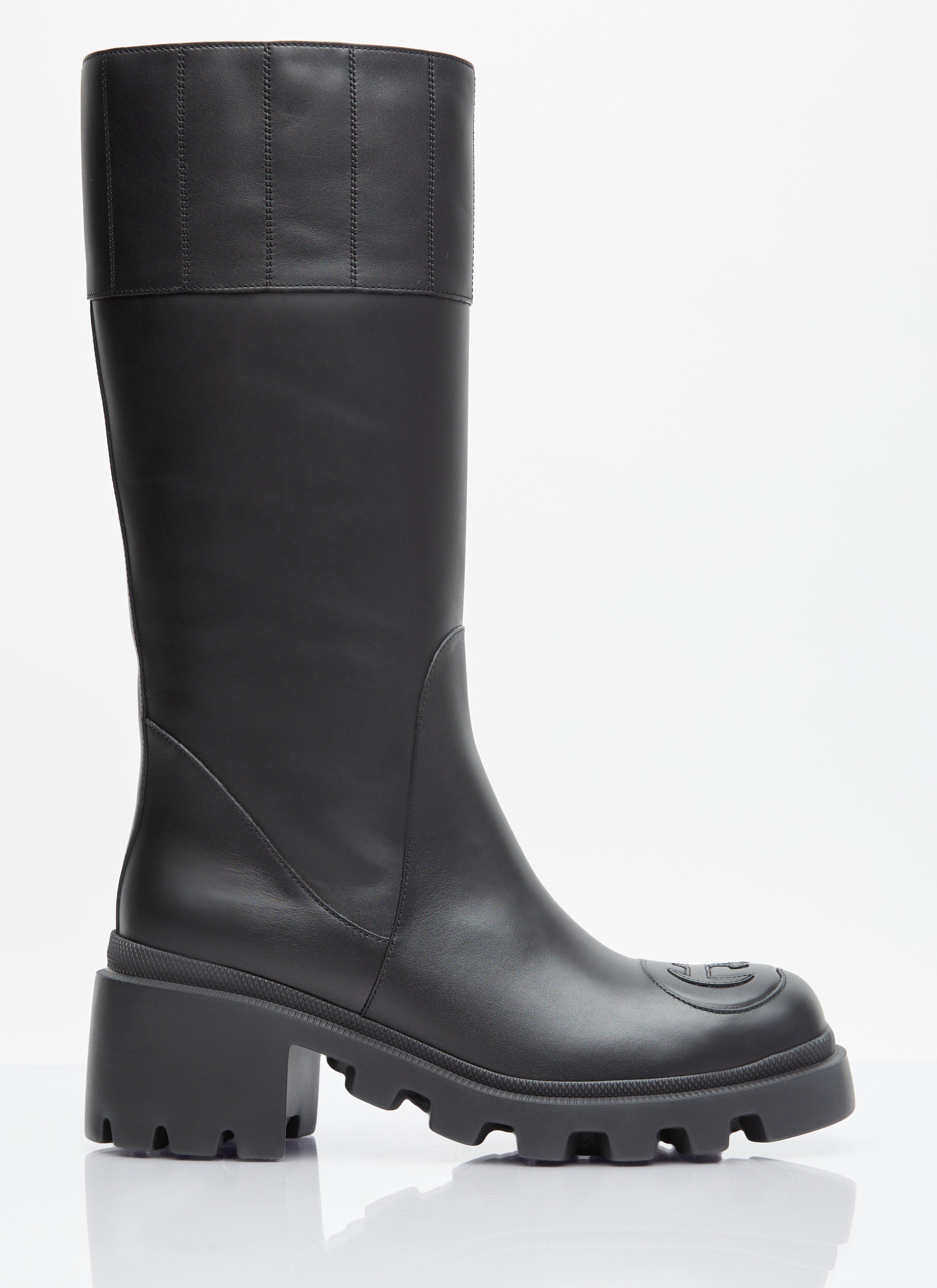 Gucci Leather Boot in Black | Lyst