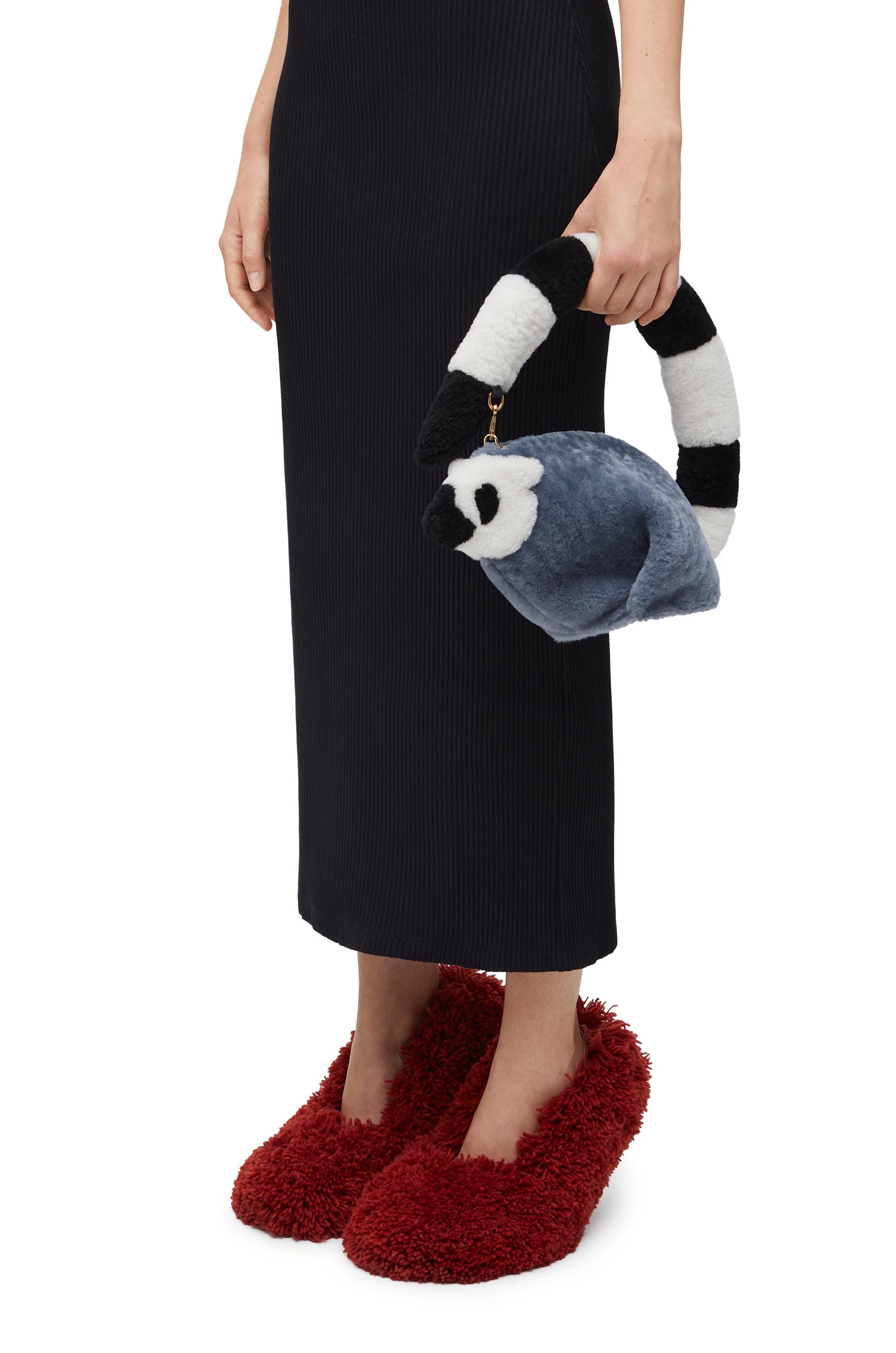 Loewe Lemur Bag In Shearling in Blue | Lyst