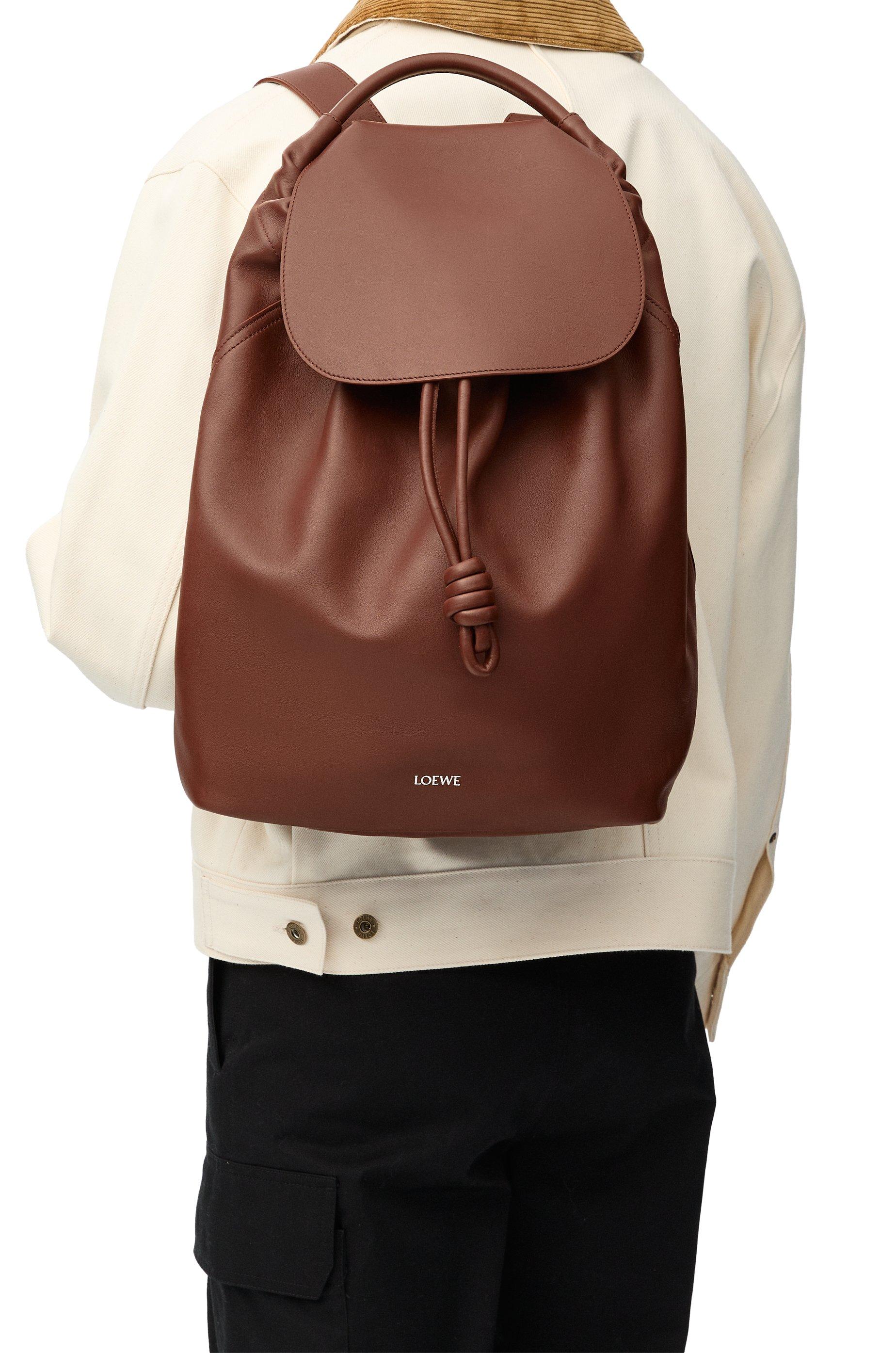 Loewe Luxury Flamenco Backpack In Shiny Supple Calfskin in Brown for ...