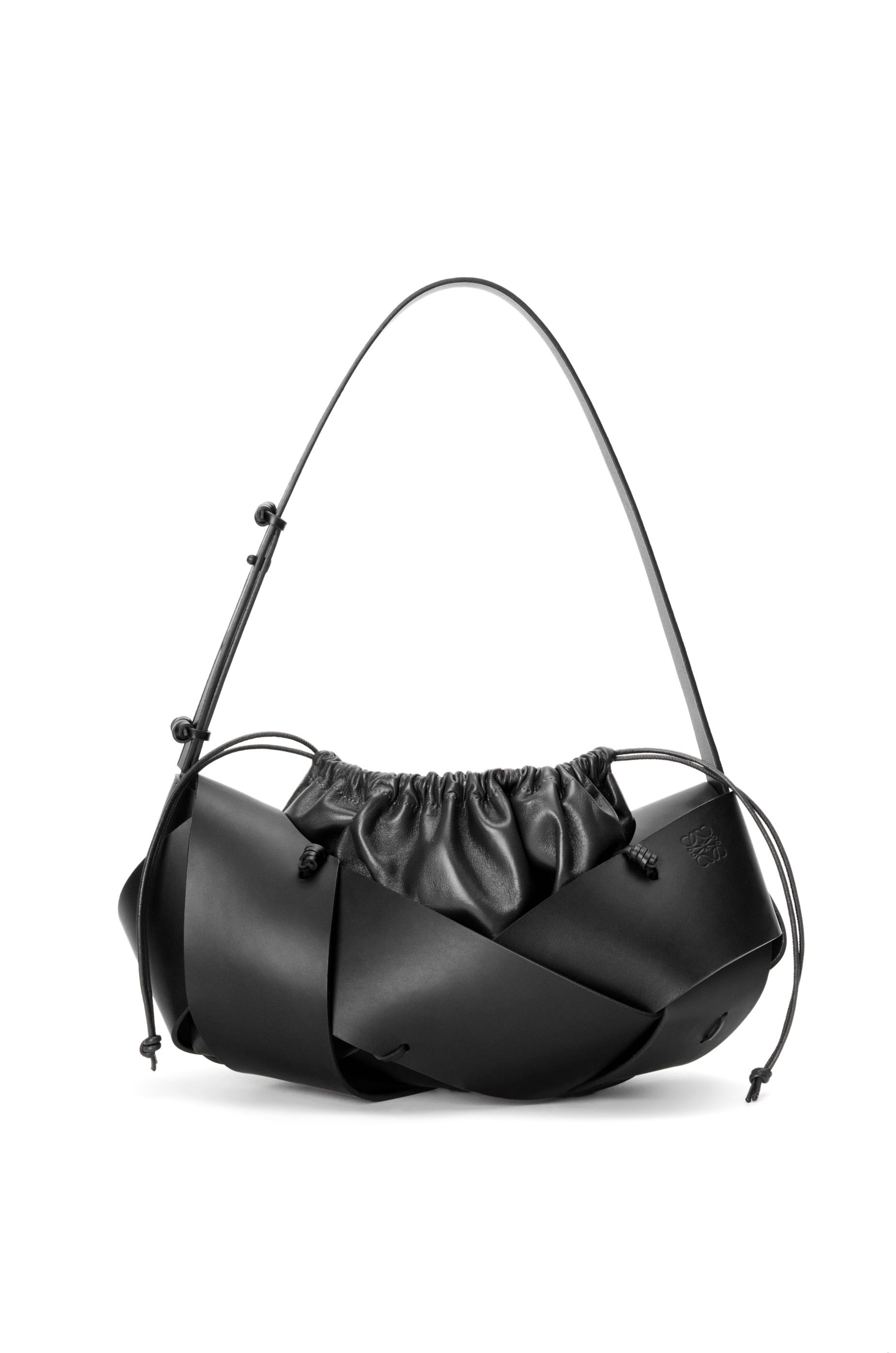 Loewe Interlaced Hobo Bag In Calfskin in Black | Lyst UK