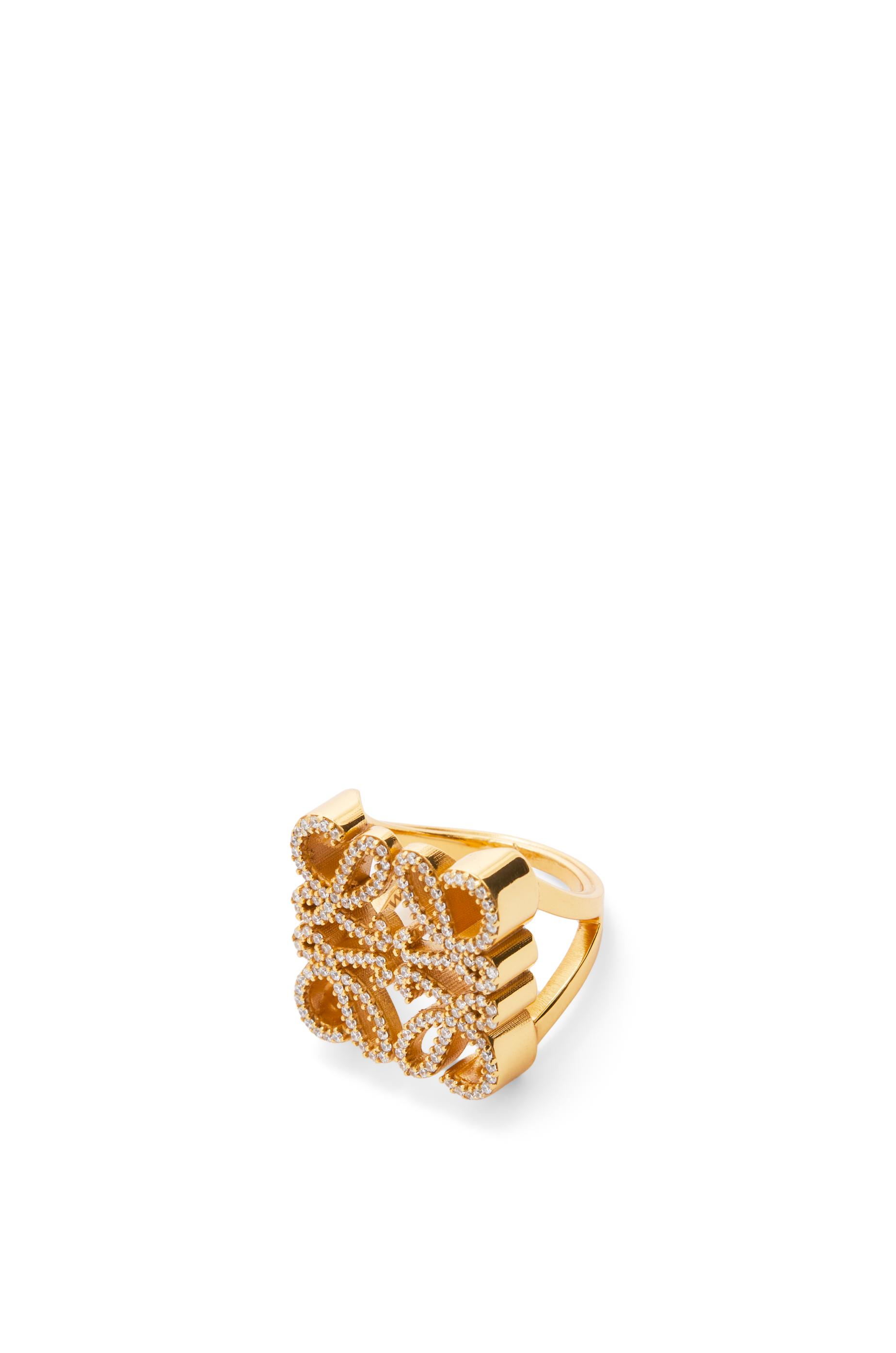 Loewe Luxury Pave Anagram Ring In Sterling Silver And Crystal For in ...