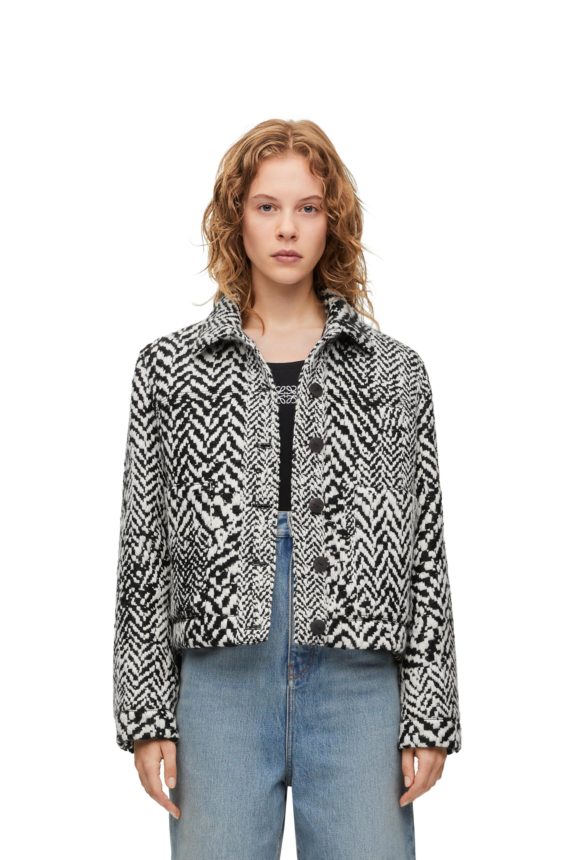 Loewe Workwear Jacket In Wool Blend in Black | Lyst