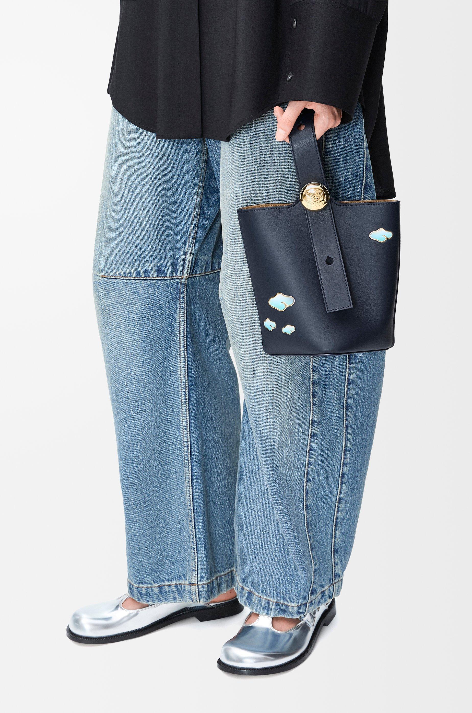 Loewe Mini Pebble Bucket In Nappa Calfskin in Blue | Lyst