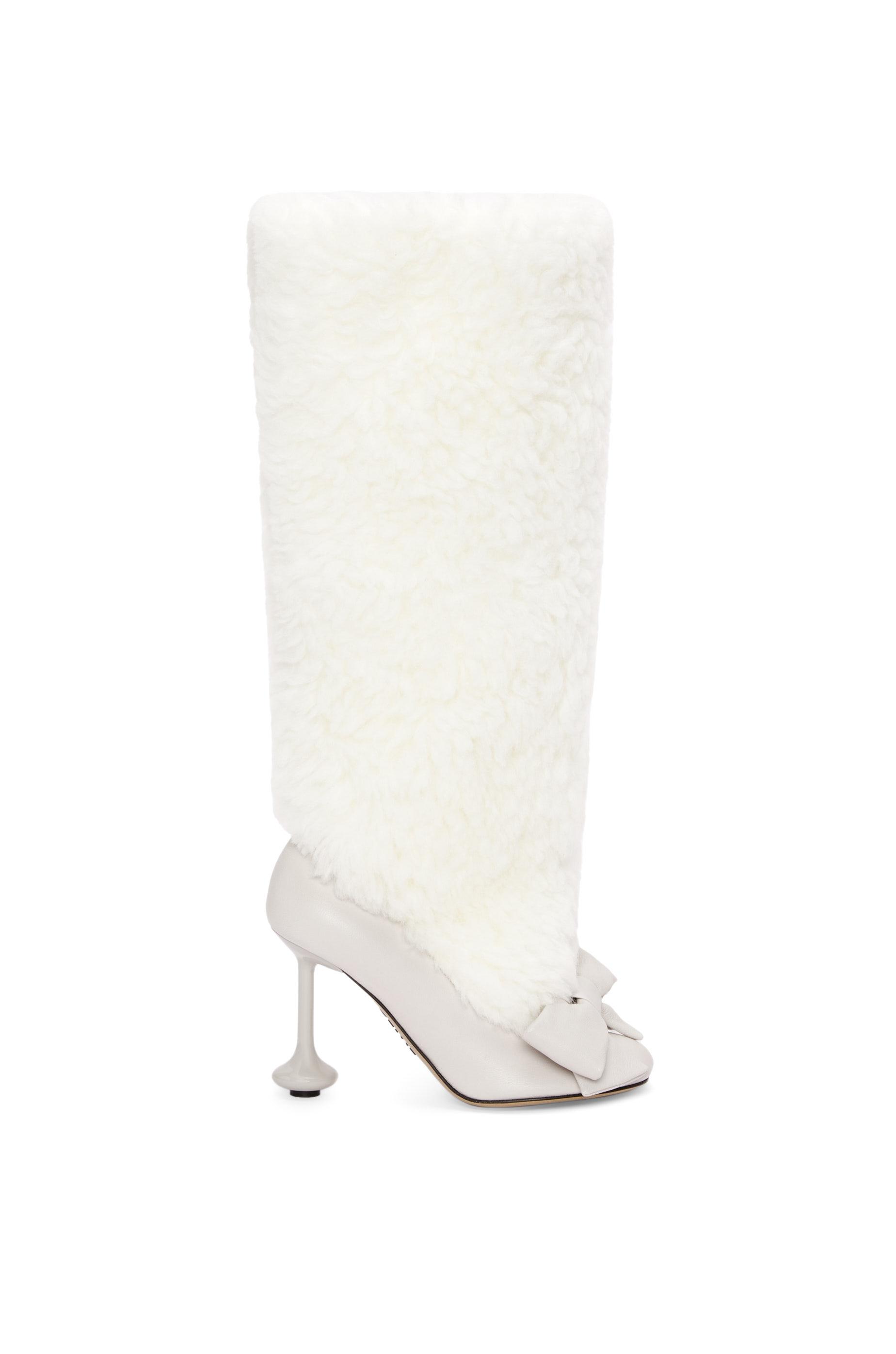 Loewe Toy Boot In Shearling And Lambskin in White | Lyst UK