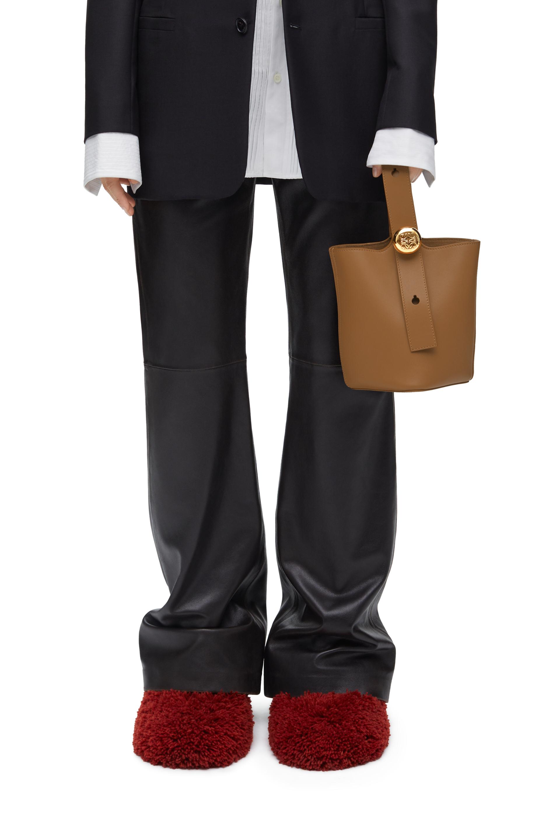 Loewe Luxury Mini Pebble Bucket Bag In Mellow Calfskin in Brown | Lyst