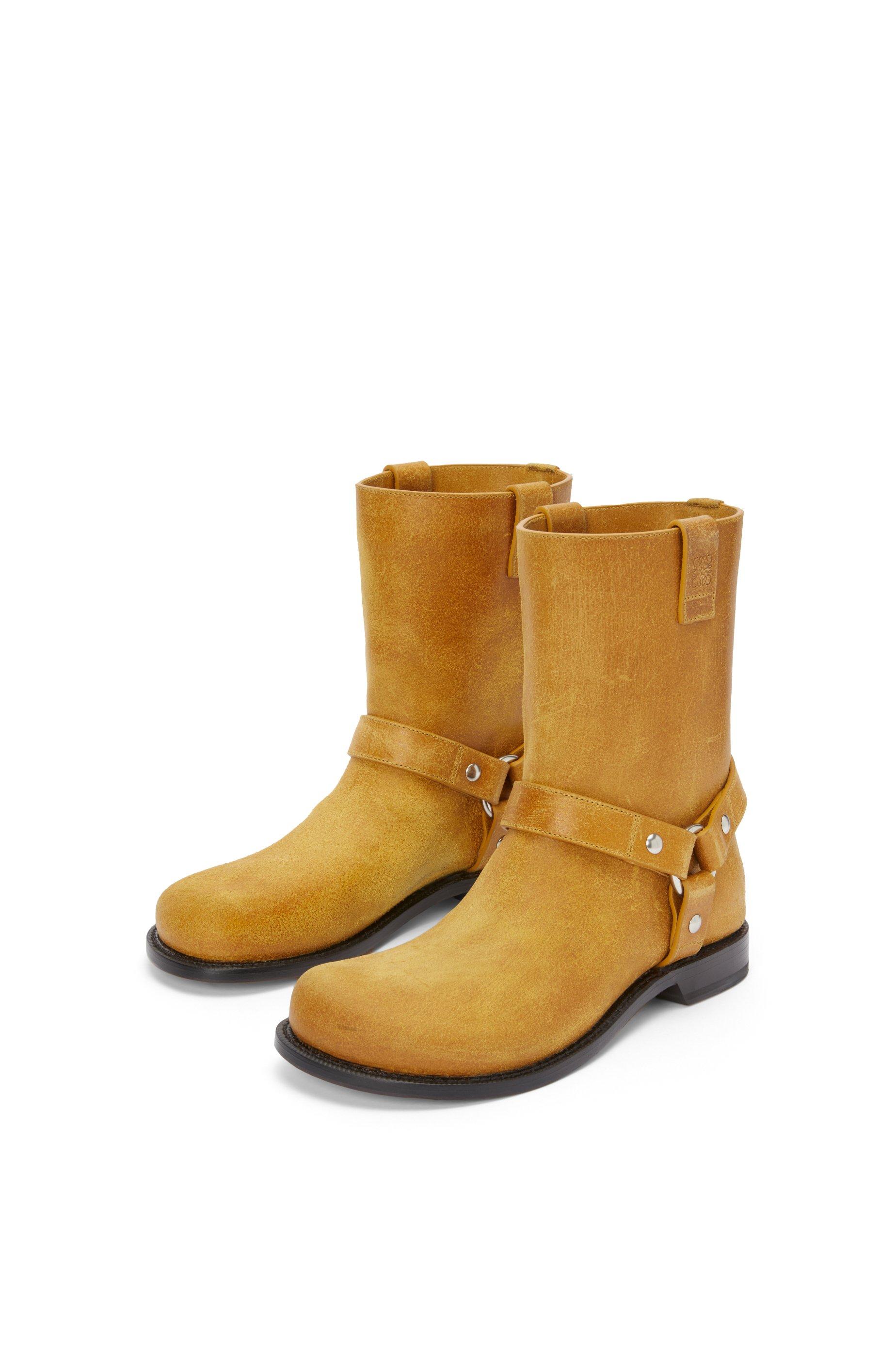 Loewe Luxury Campo Biker Boot In Calfskin in Metallic for Men | Lyst