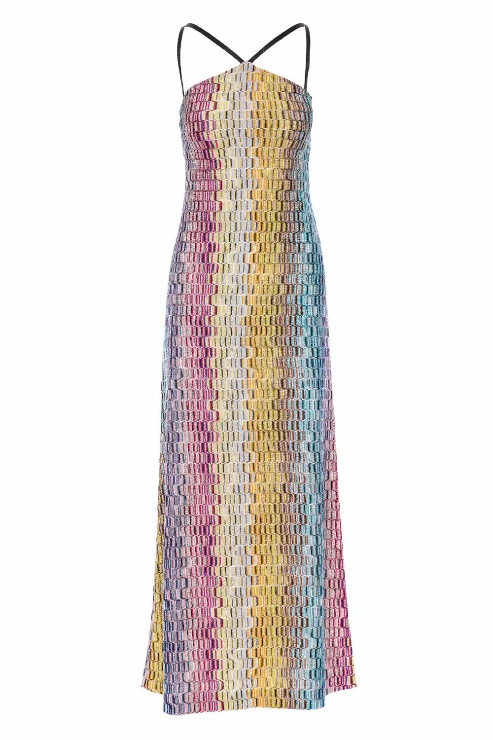 Missoni Zig Zag Color Halter Maxi Dress in White | Lyst Missoni Zig Zag Color Halter Maxi Dress in White | Lyst