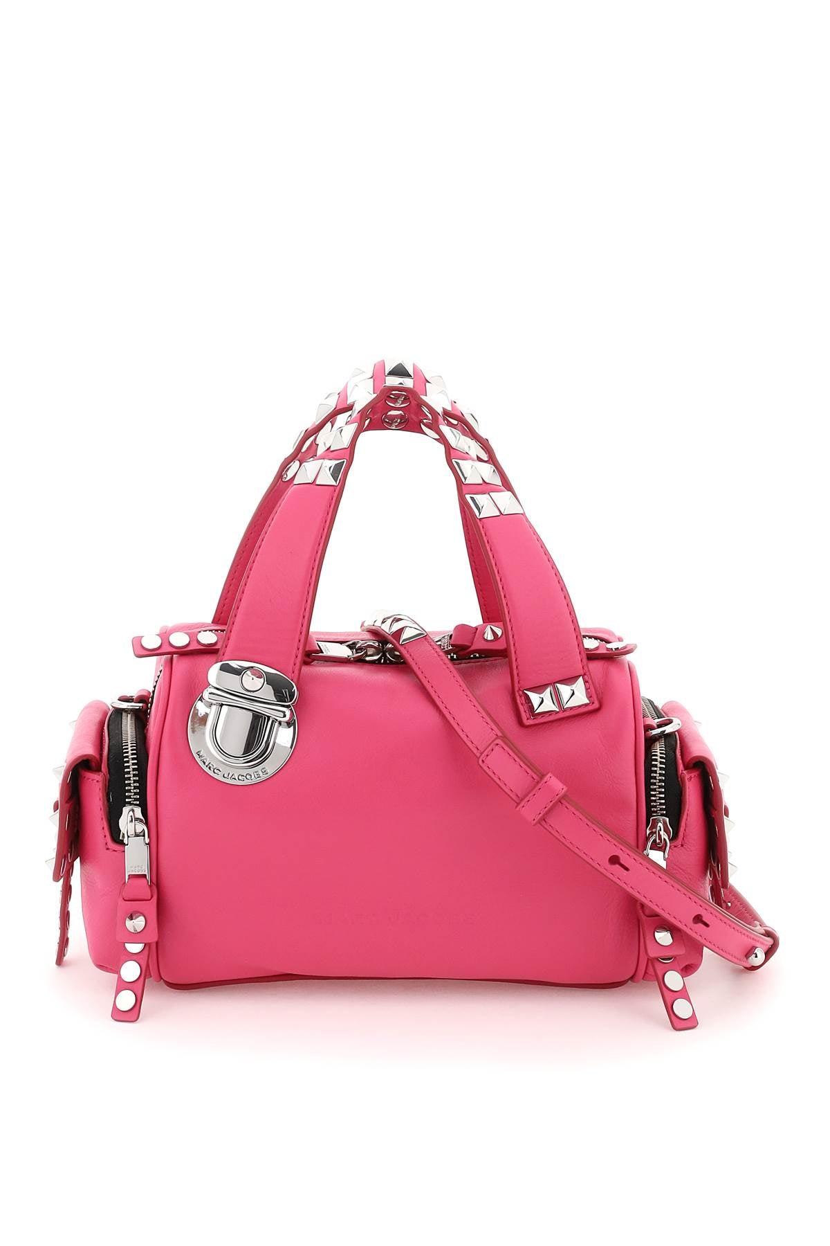 Marc Jacobs 'the Studded Pushlock Mini Satchel' Leather Bag in Pink | Lyst Marc Jacobs 'the Studded Pushlock Mini Satchel' Leather Bag in Pink | Lyst