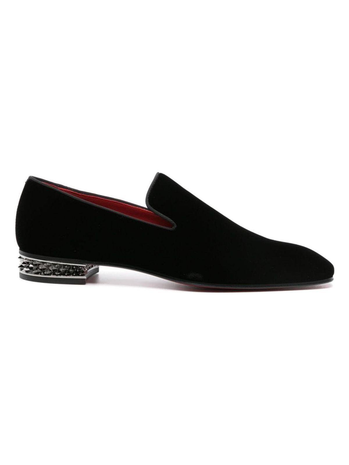 Christian Louboutin Velvet Grosgrain Ribbon Trim Low Stacked Shoes in ...