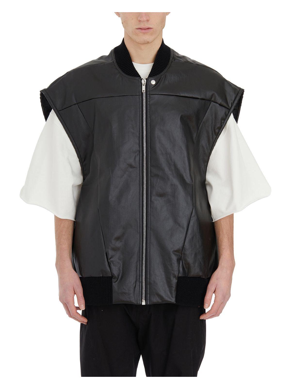 Rick Owens Denim Padded Vest Jumbo Flight in Black for Men | Lyst