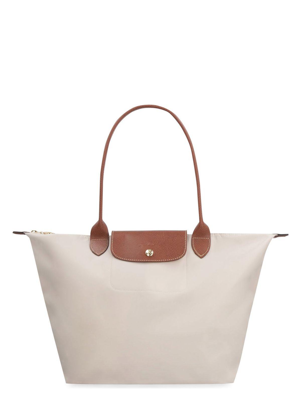 Longchamp Paper-Coloured Le Pliage Original L Bag in White | Lyst UK