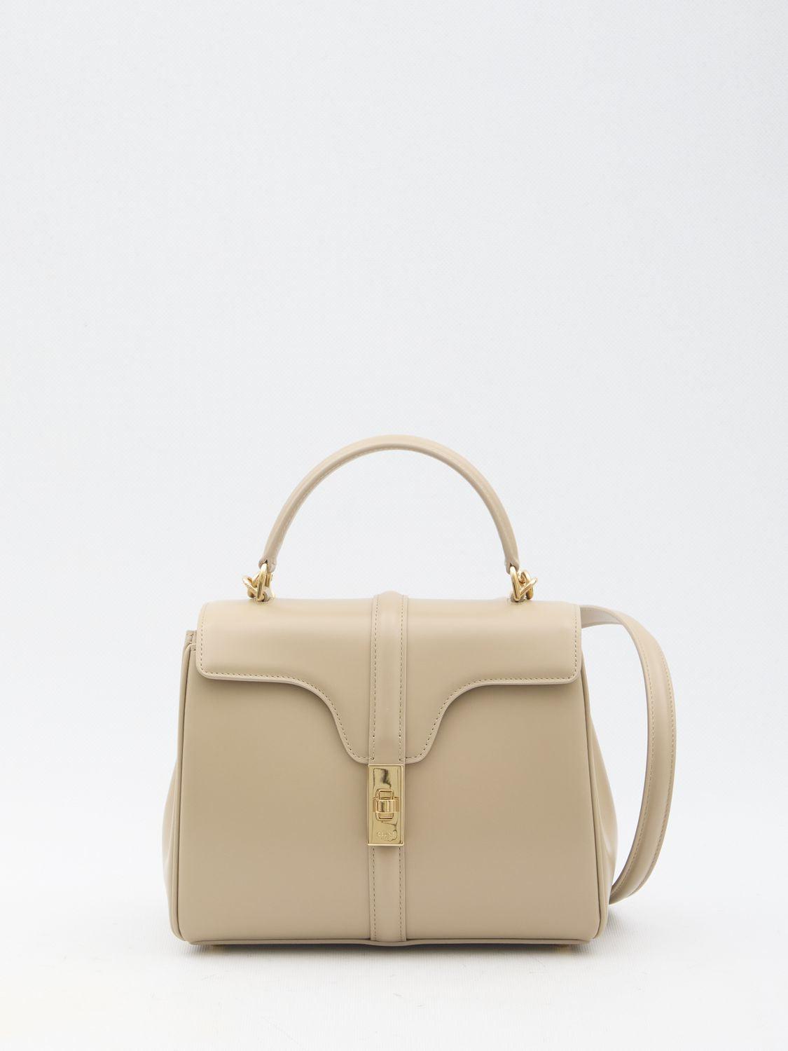 Celine Classic Mini Handbag With-Tone Accents in Natural | Lyst