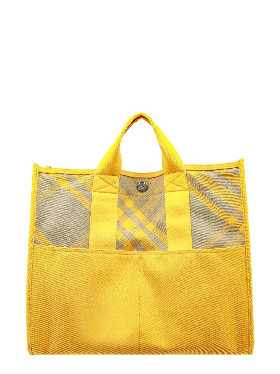 Burberry Shopper Xl Tote Bag in Yellow Lyst UK