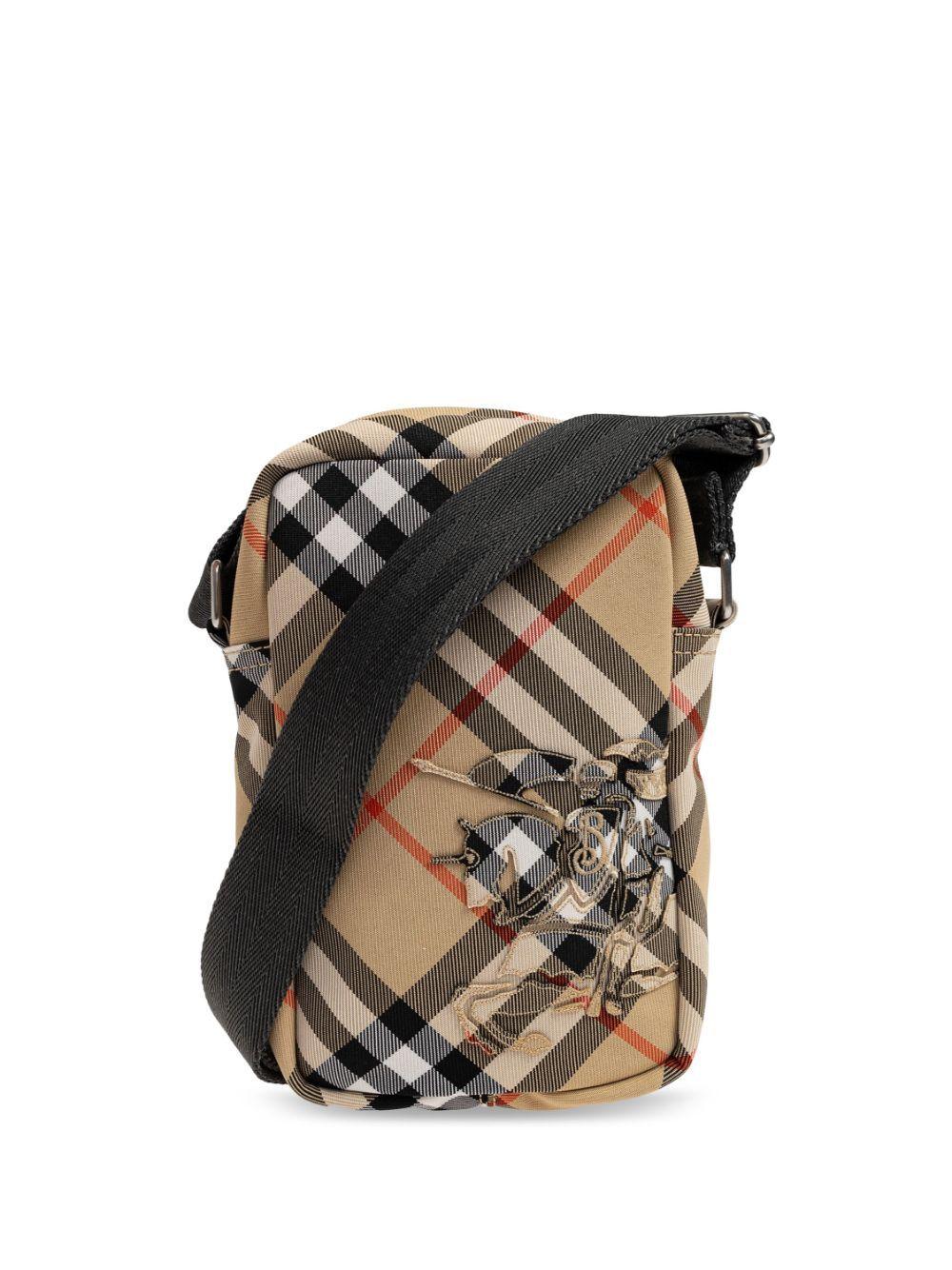 Burberry Check Motif Mini Smartphone Case/Shoulder Bag in Black for Men ...
