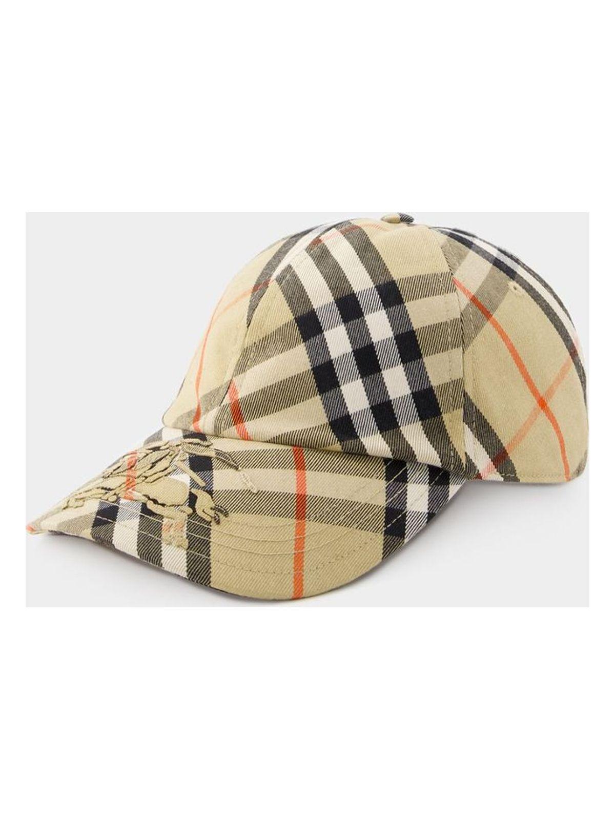 Burberry Bias Check Cap in Natural | Lyst