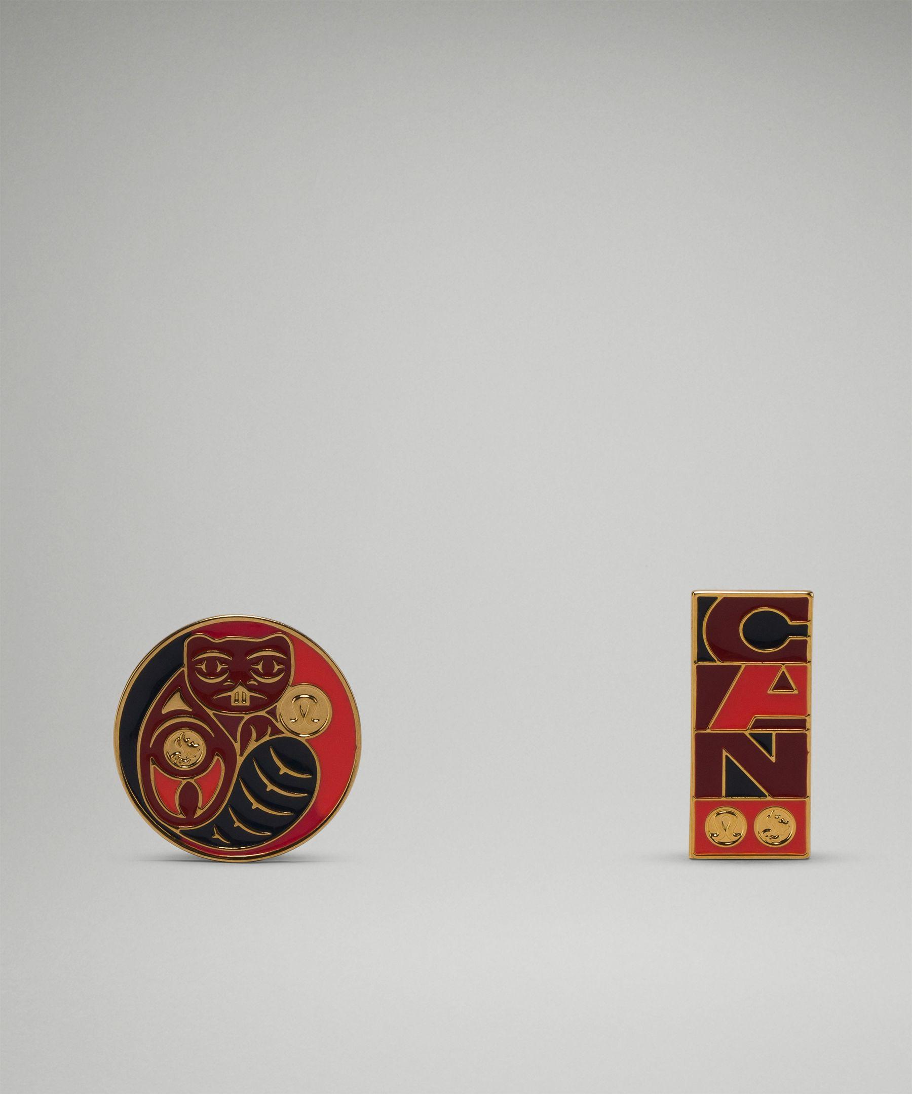 lululemon Team Canada Collectible Pins 2 Pack Cpc Logo in Red | Lyst