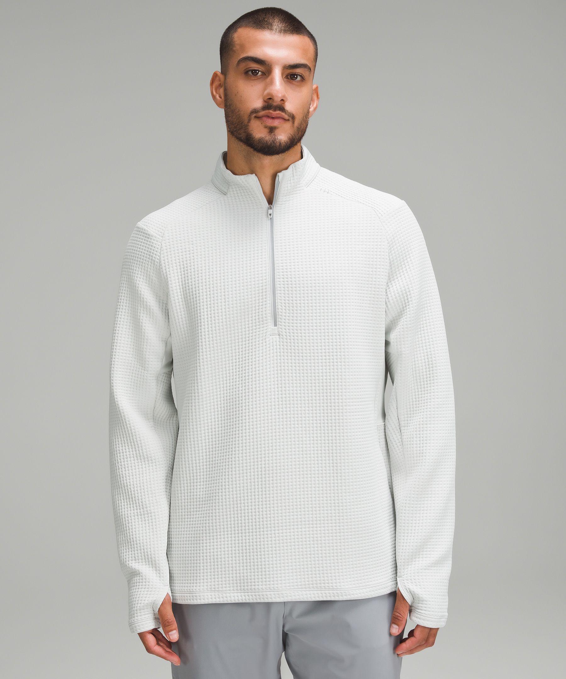 lululemon Waffle-Knit Half Zip in Gray for Men | Lyst
