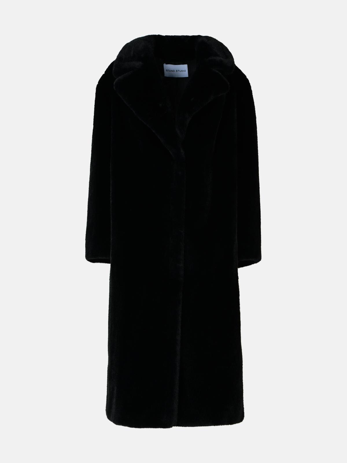 Stand Studio 'maria' Faux Fur Coat in Black | Lyst