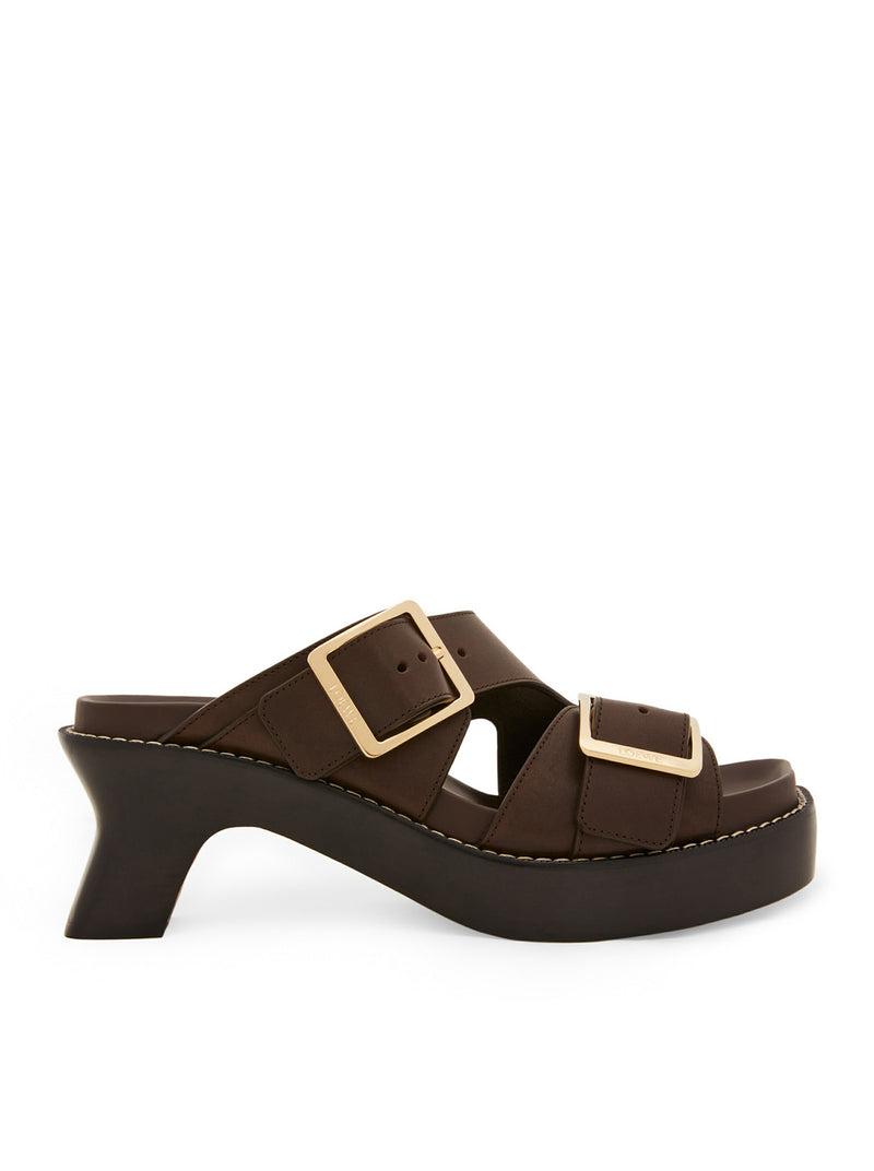 Loewe Ease Heeled Mule in Brown | Lyst