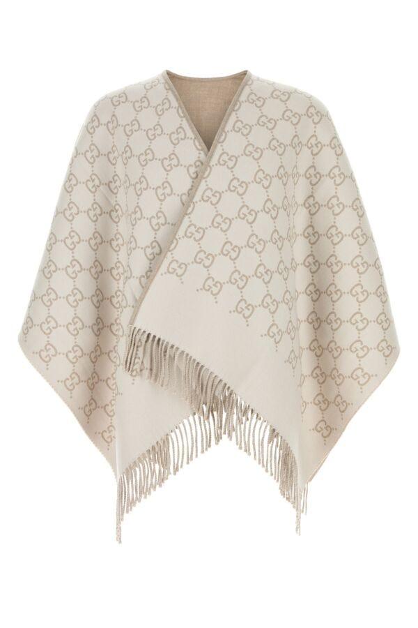 Gucci Embroidered Wool Cape in Natural for Men | Lyst