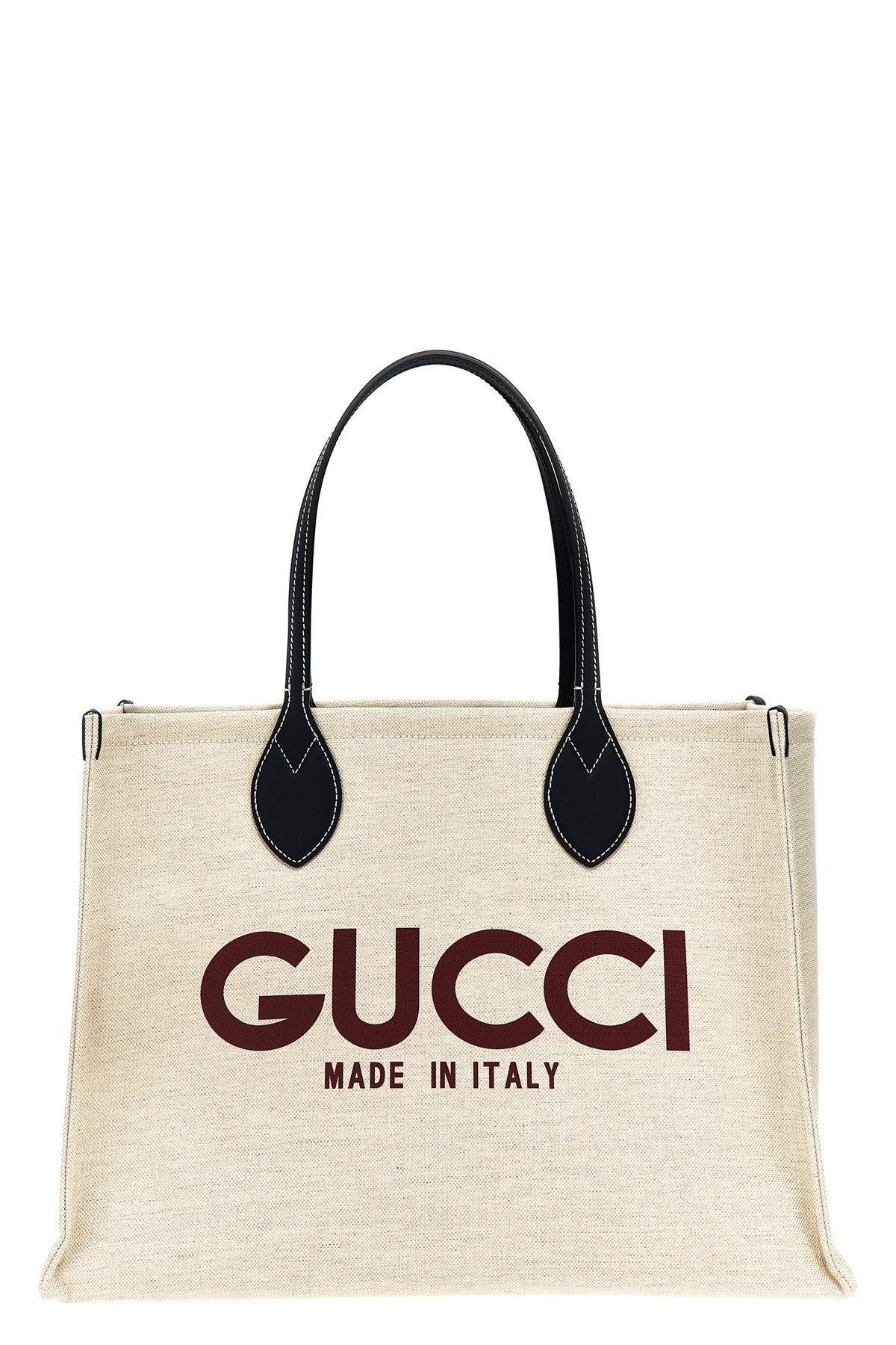 Gucci '' Midi Shopping Bag in Natural | Lyst