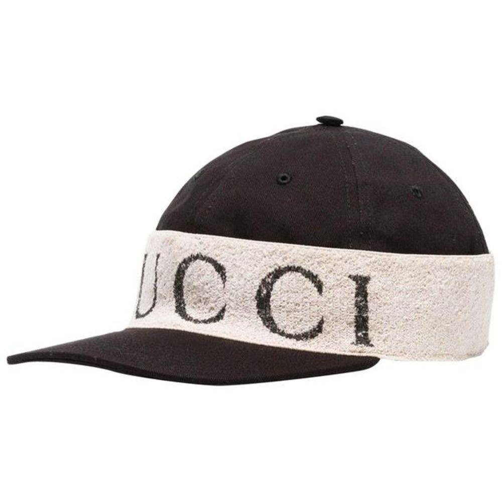 Gucci Intarsia Knit Logo Baseball in Black | Lyst
