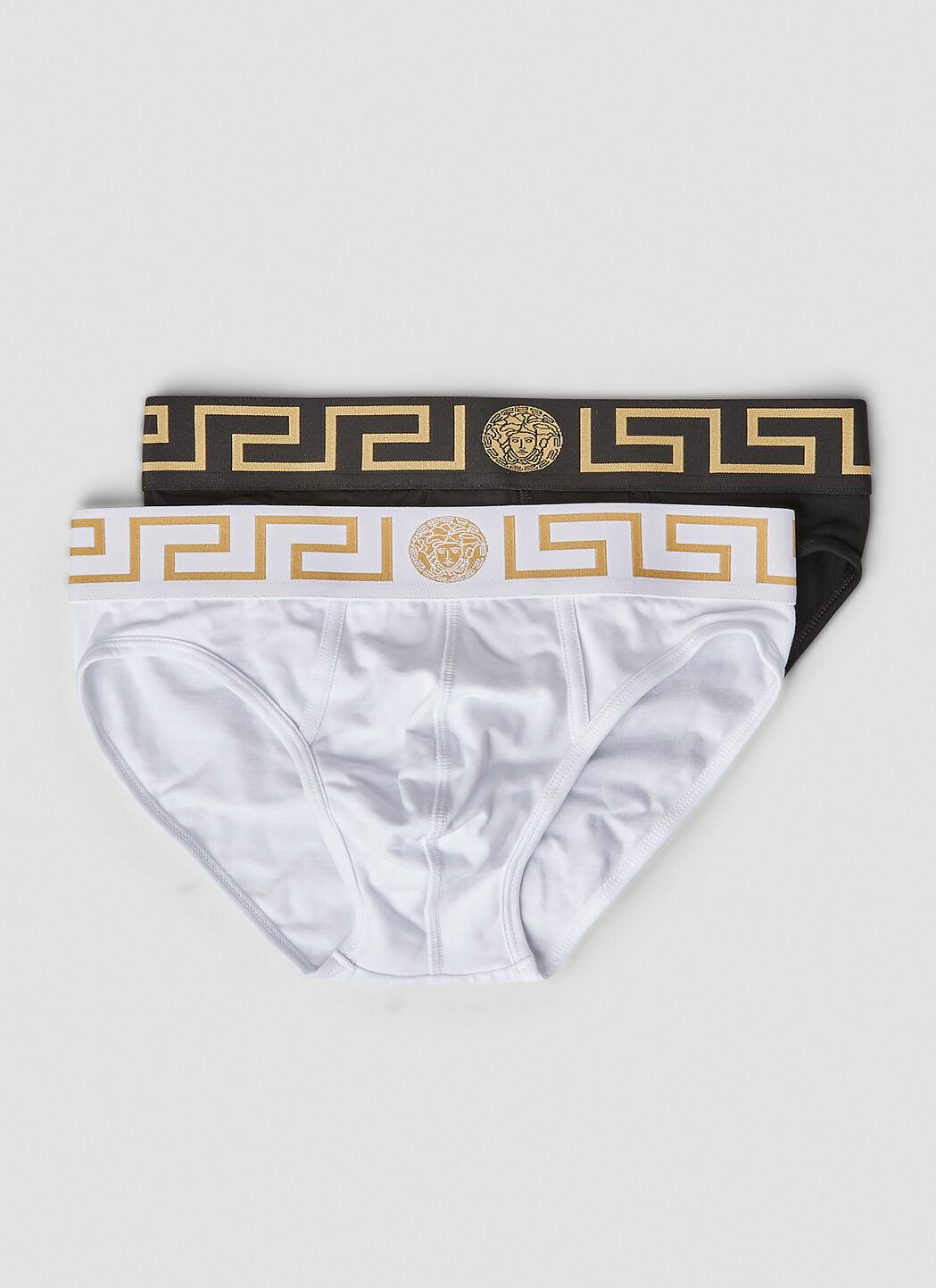 Versace Set Of Two Greca Border Briefs for Men | Lyst