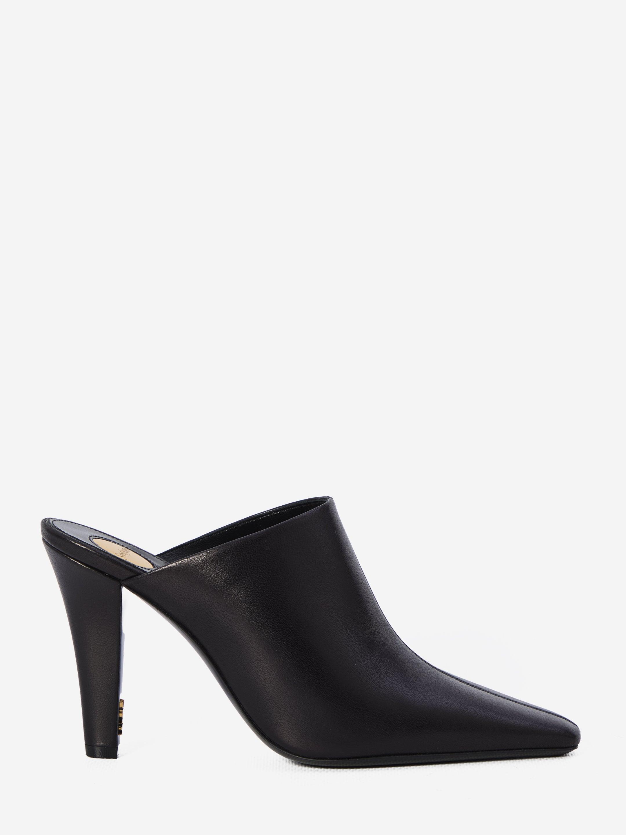 Saint Laurent Jill Mule Pumps in Black | Lyst