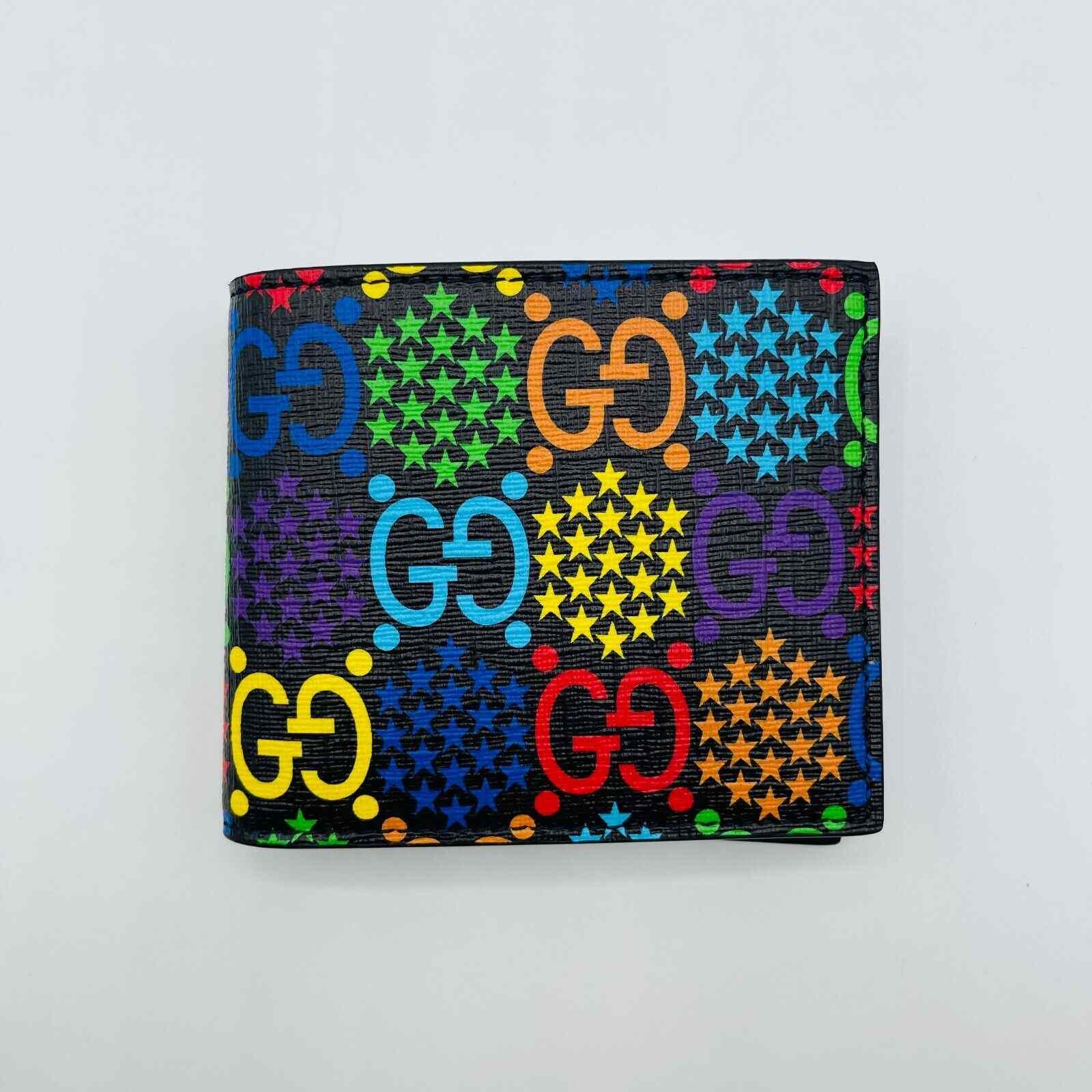 Gucci Gg Supreme Psychedelic Bi-Fold Wallet in Green | Lyst