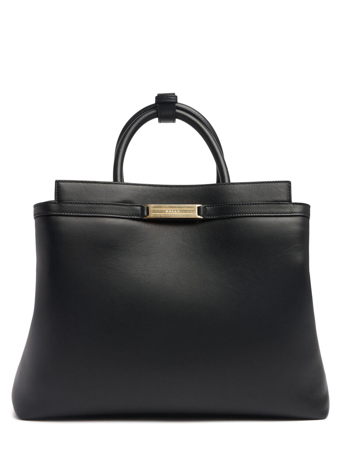 Bally Deco Daily Leather Tote Bag in Black | Lyst