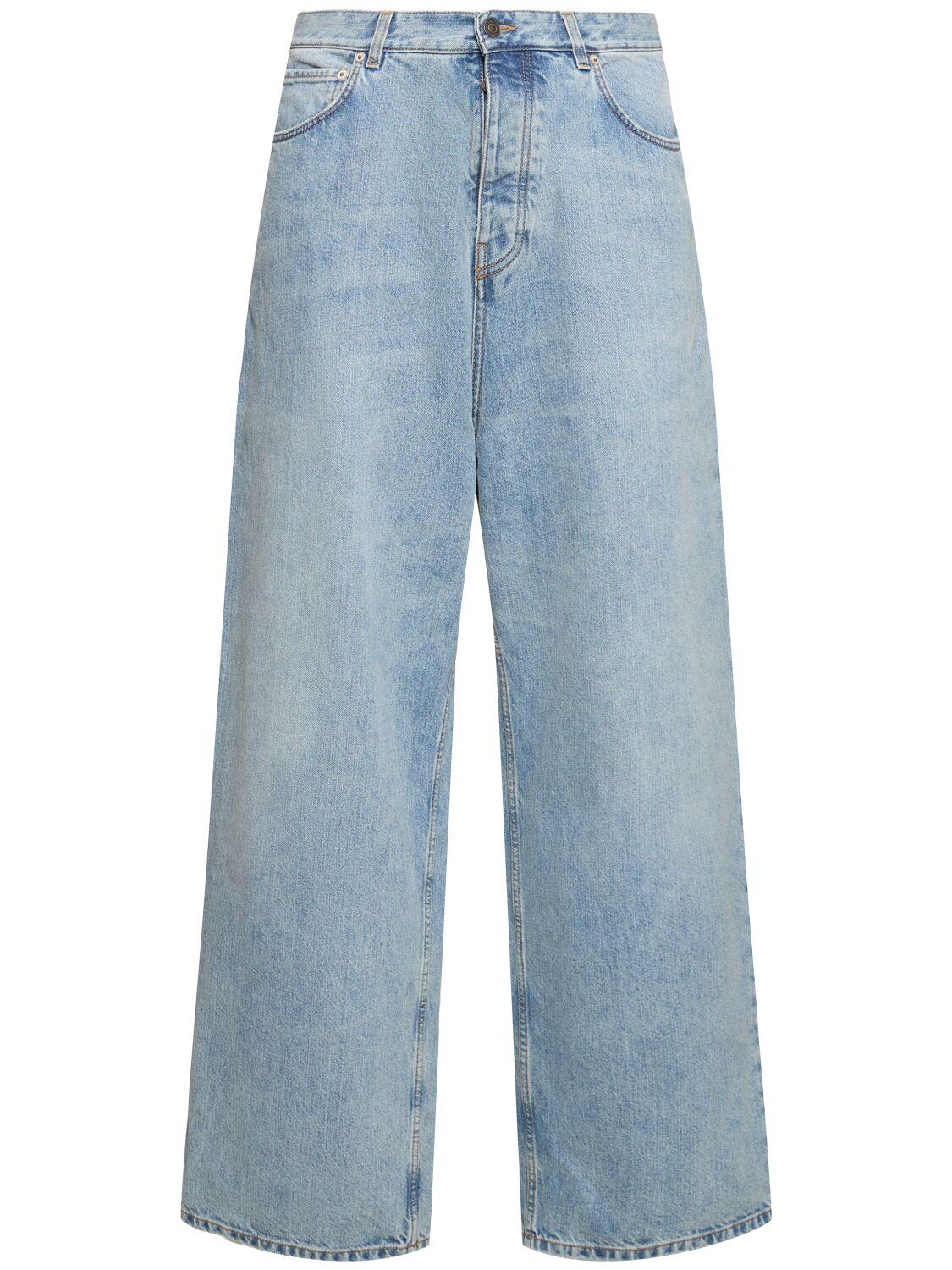 Balenciaga Cotton Baggy Jeans in Blue for Men | Lyst