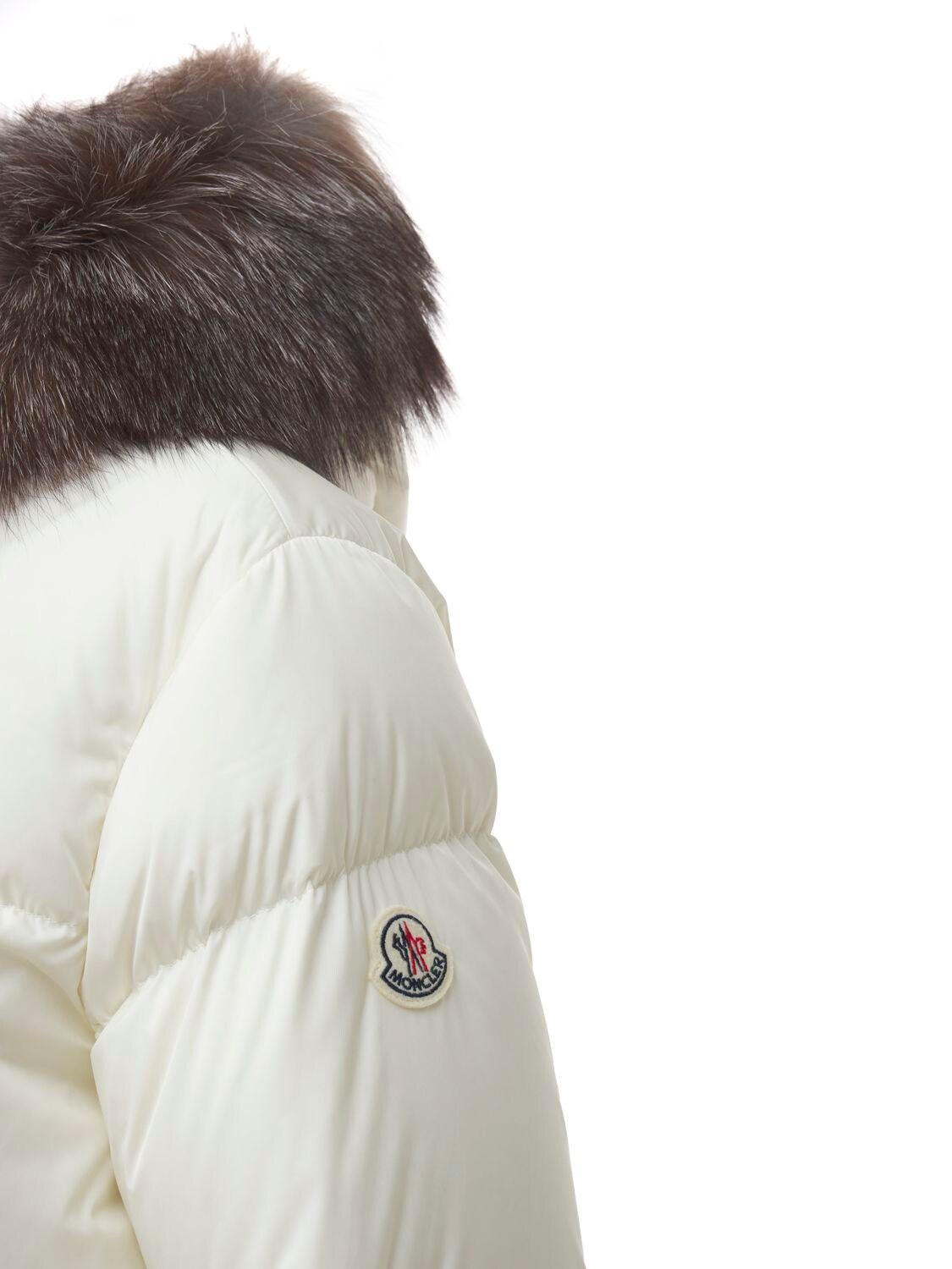 Moncler Marrionnier Long Nylon Down Parka in Natural | Lyst Moncler Marrionnier Long Nylon Down Parka in Natural | Lyst
