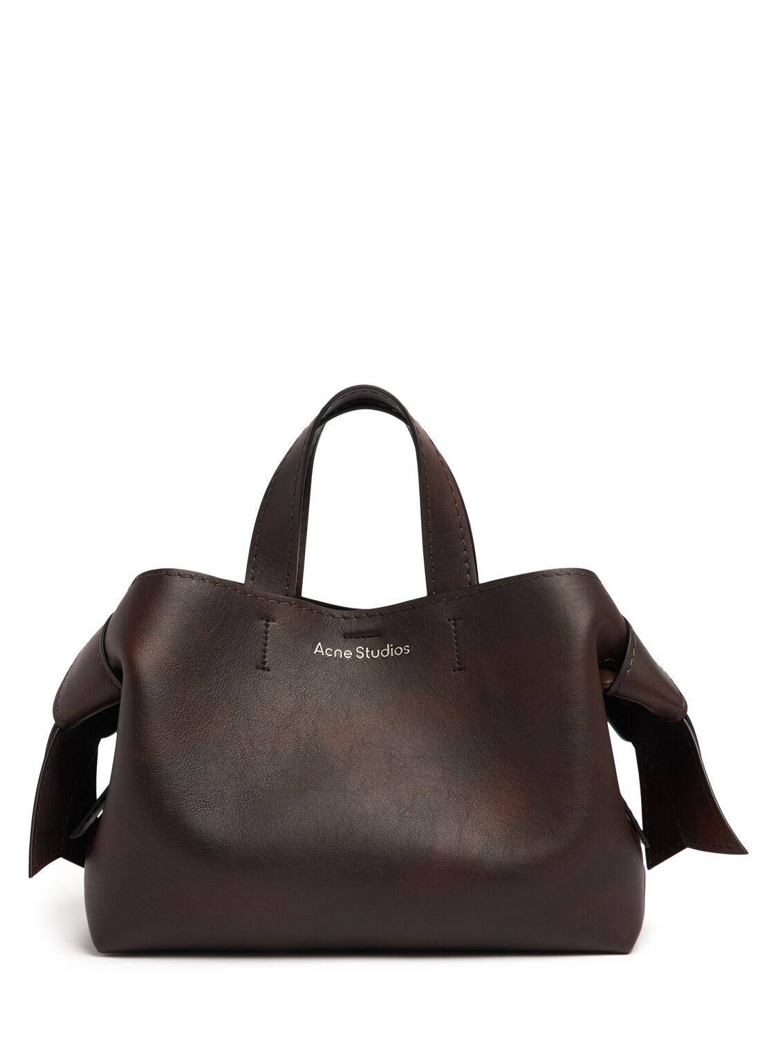 Acne Studios Musubi Soft Semi Shiny Leather Tote Bag in Brown | Lyst